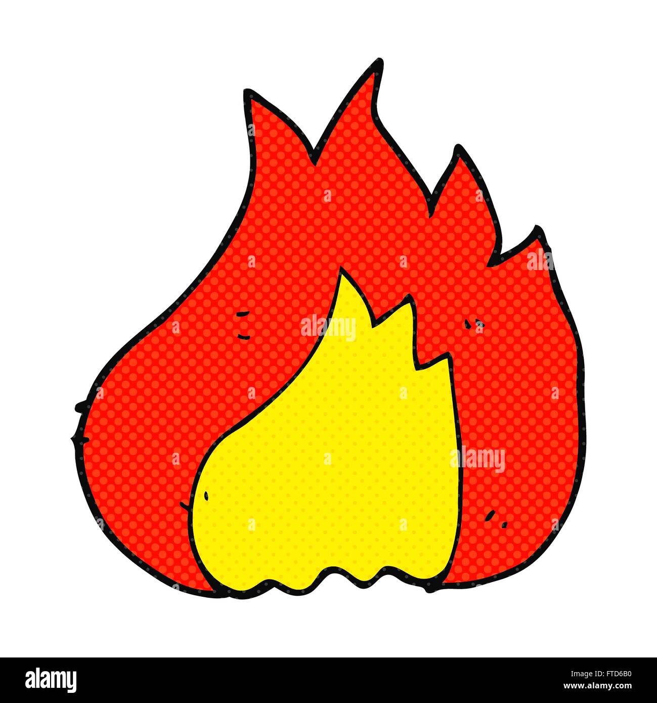 Freehand drawn cartoon fire symbol Banque d'images vectorielles - Alamy