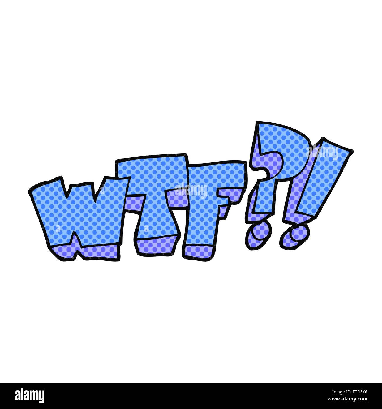 Cartoon dessiné à main levée symbole WTF Image Vectorielle Stock - Alamy