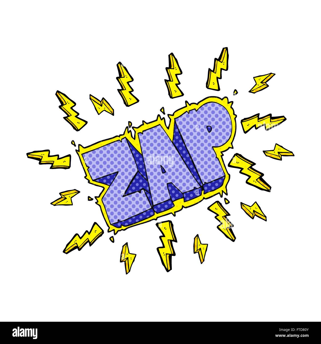 Cartoon dessiné à main levée symbole zap Image Vectorielle Stock - Alamy
