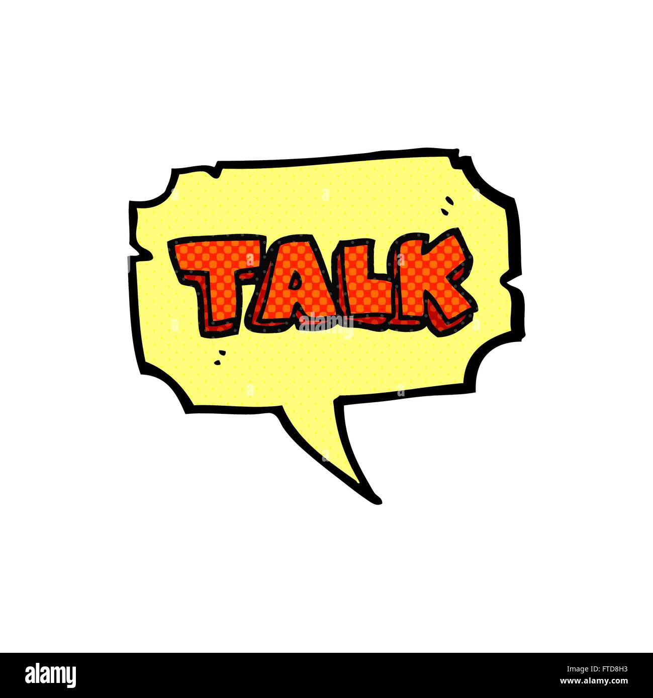 Cartoon dessiné à main levée symbole parler Image Vectorielle Stock - Alamy