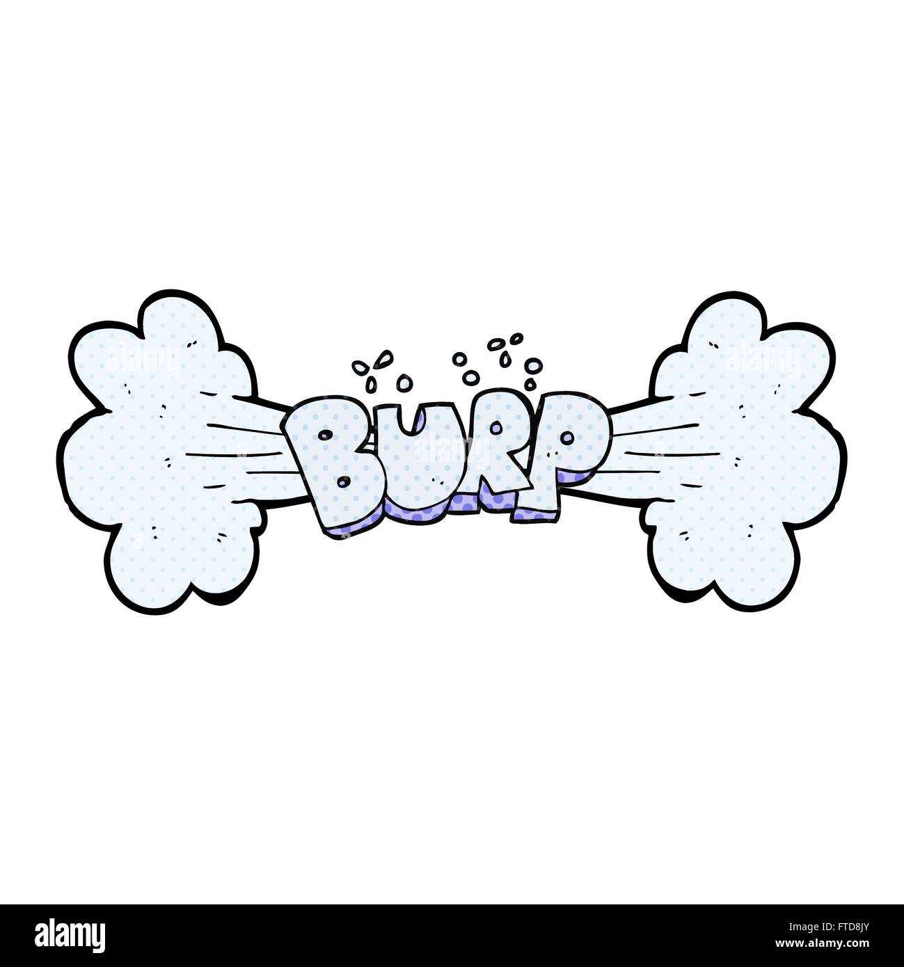 Cartoon dessiné à main levée symbole burp Image Vectorielle Stock - Alamy