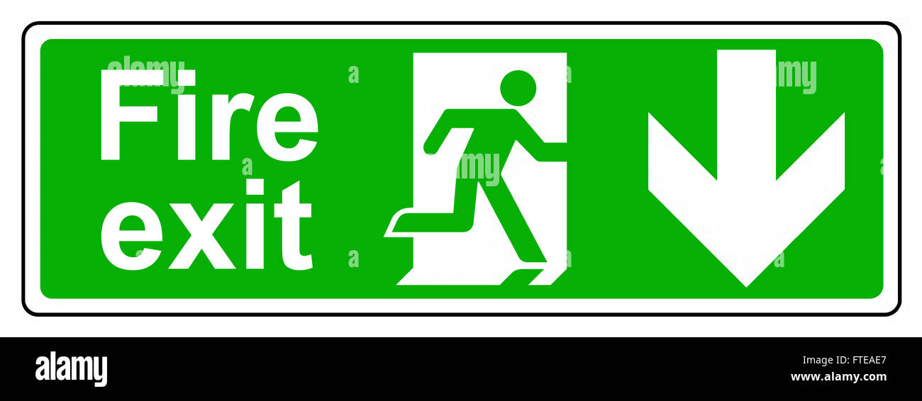 Garder le signe de sortie de secours clair Banque de photographies et d ...