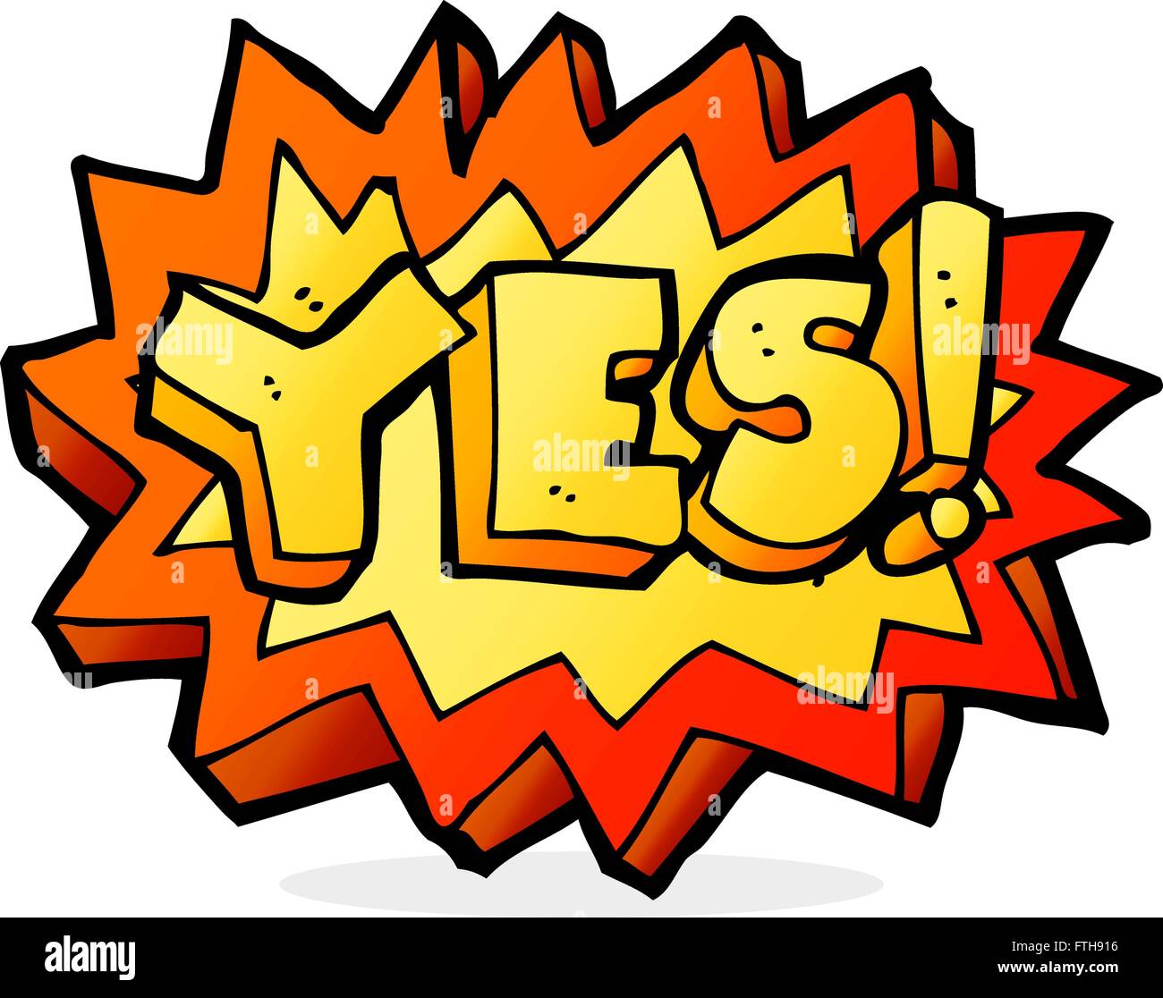 Oui cartoon symbole du texte Image Vectorielle Stock - Alamy