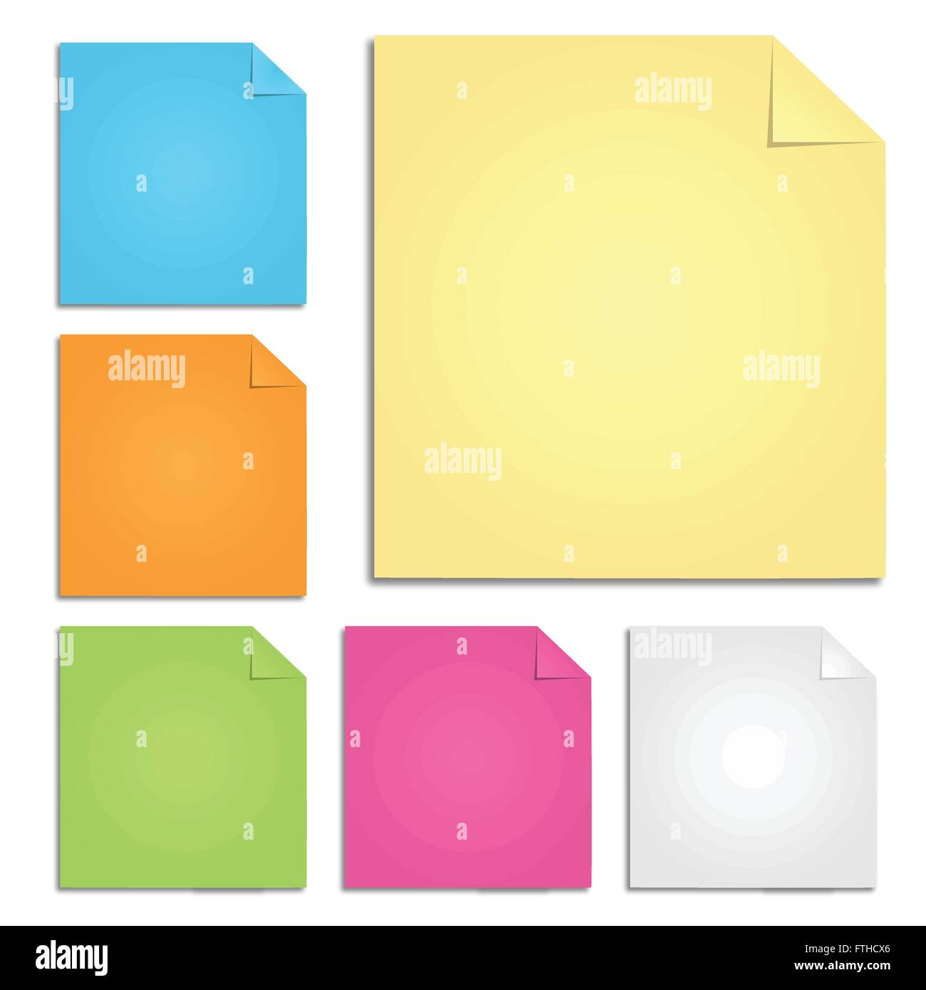 Bulletin board blank post it notes Banque d'images vectorielles - Alamy