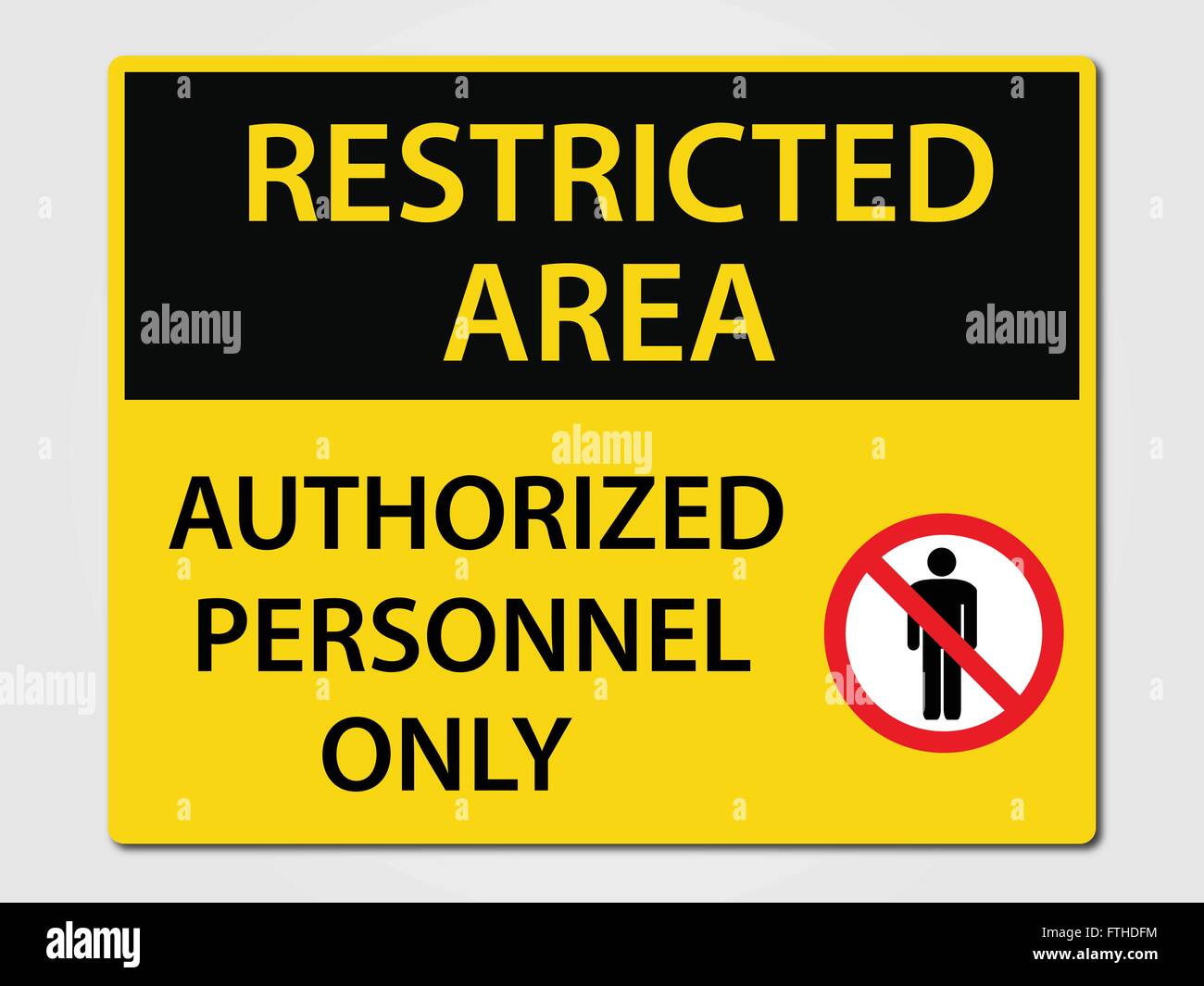 Restricted Area sign vector illustration Image Vectorielle Stock - Alamy