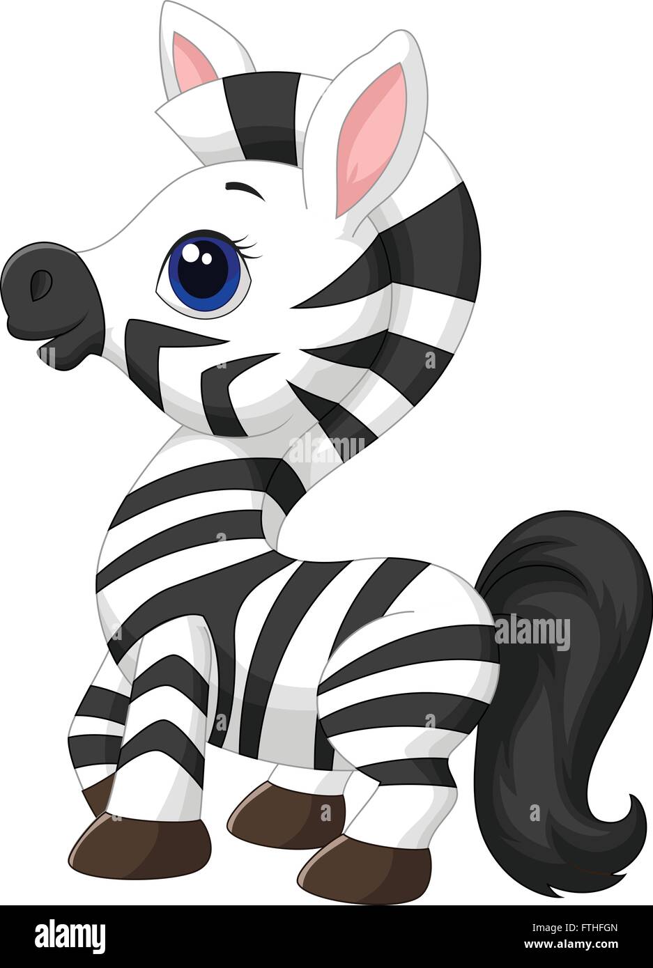 Zebra cartoon Banque d'images vectorielles - Alamy