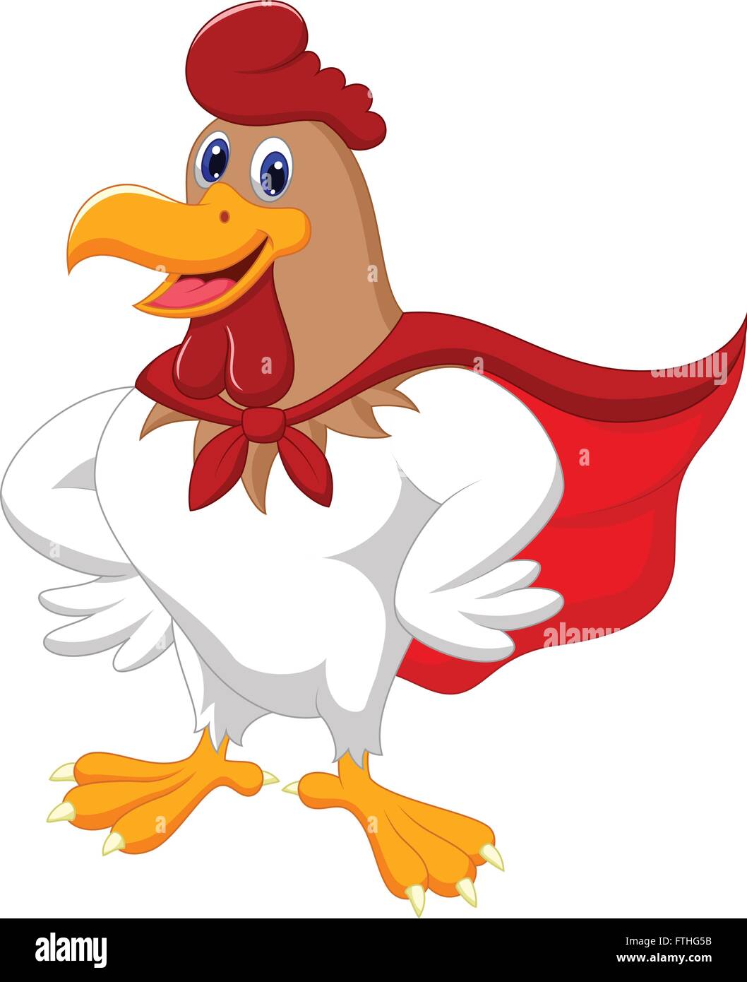 Cartoon chicken rooster posing Banque d'images vectorielles - Alamy