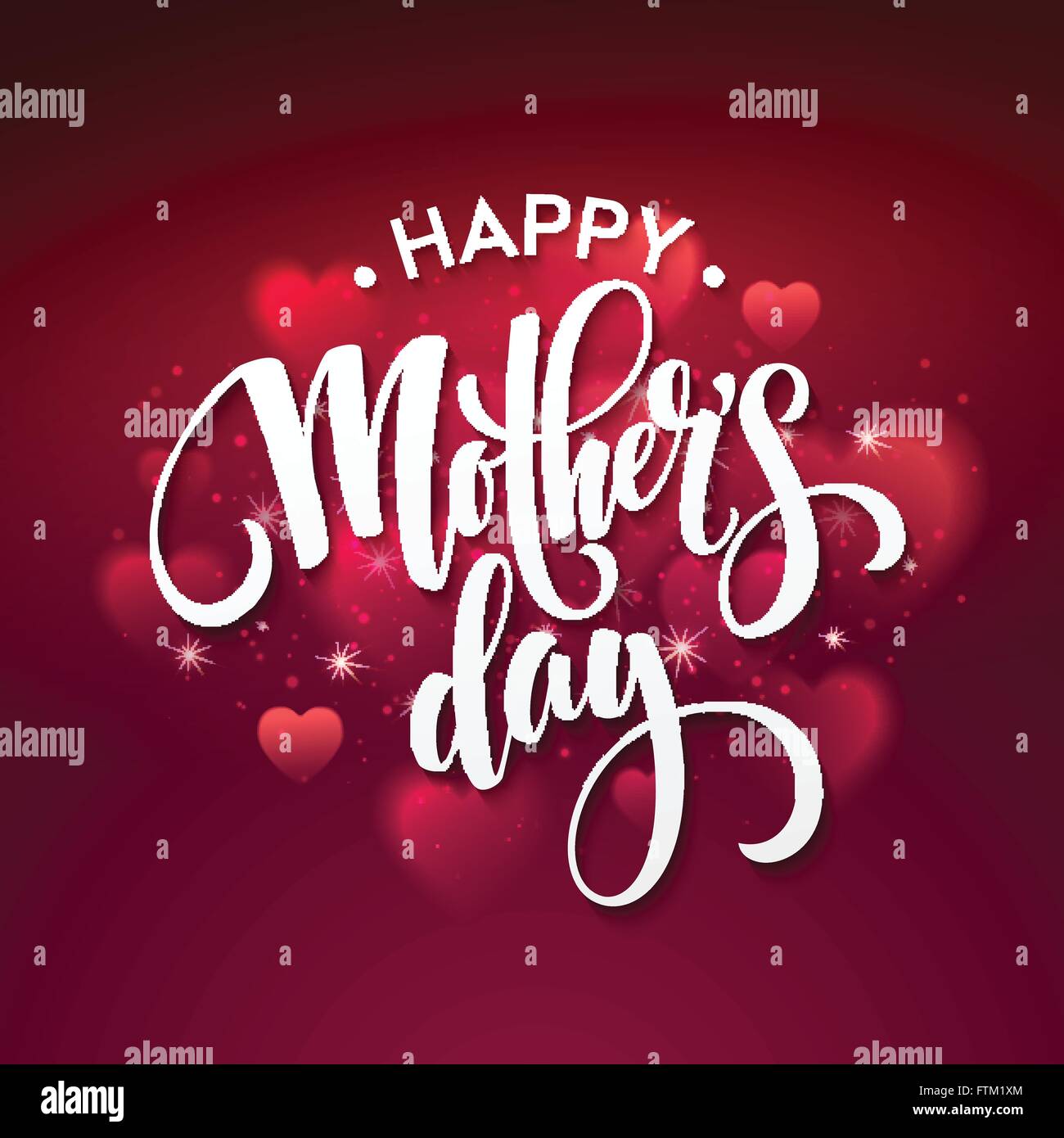 Happy Mothers Day lettrage. La Fête des mères, carte de souhaits ...