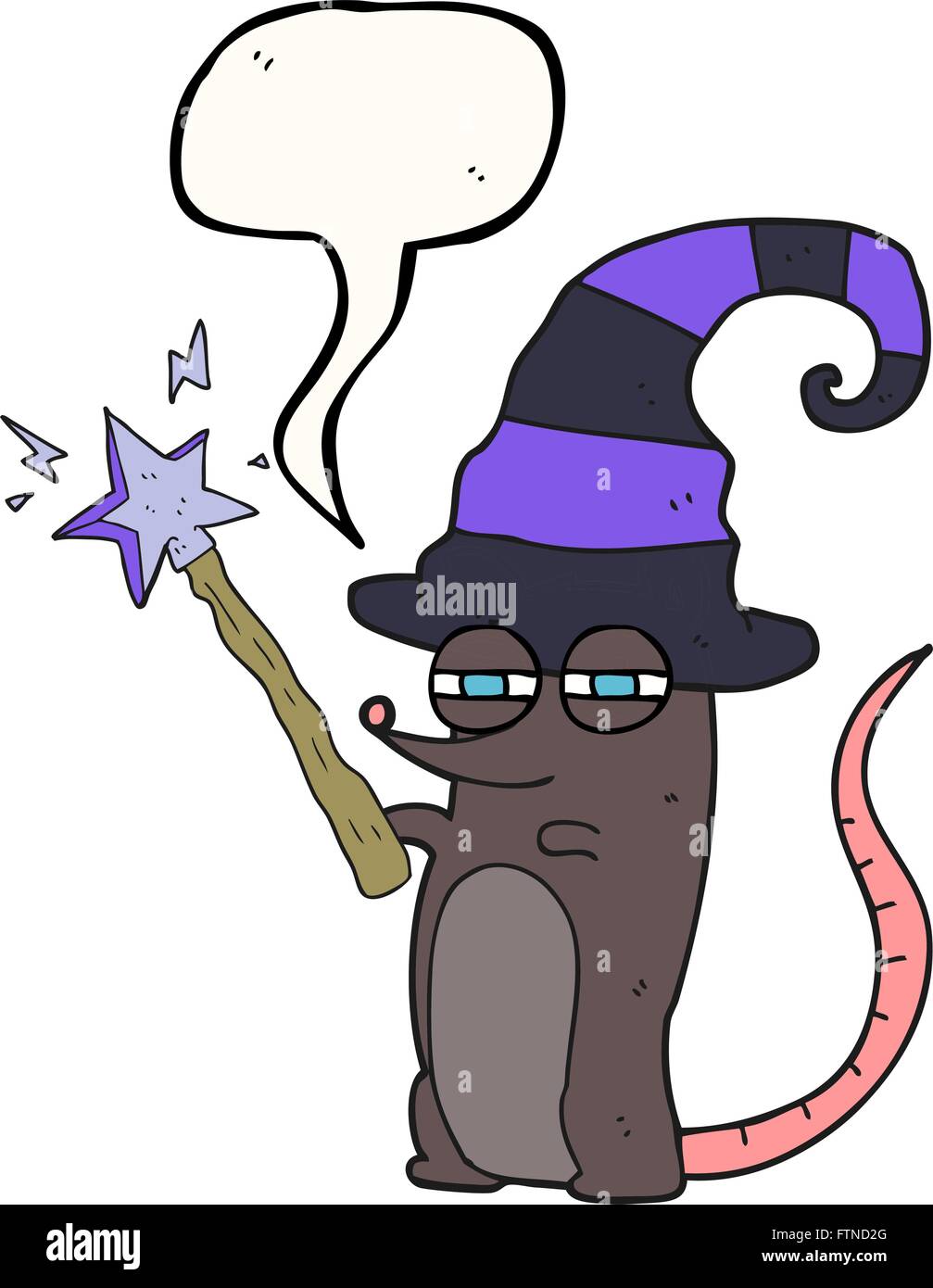 Cartoon illustration cute mouse wizard Banque de photographies et d ...