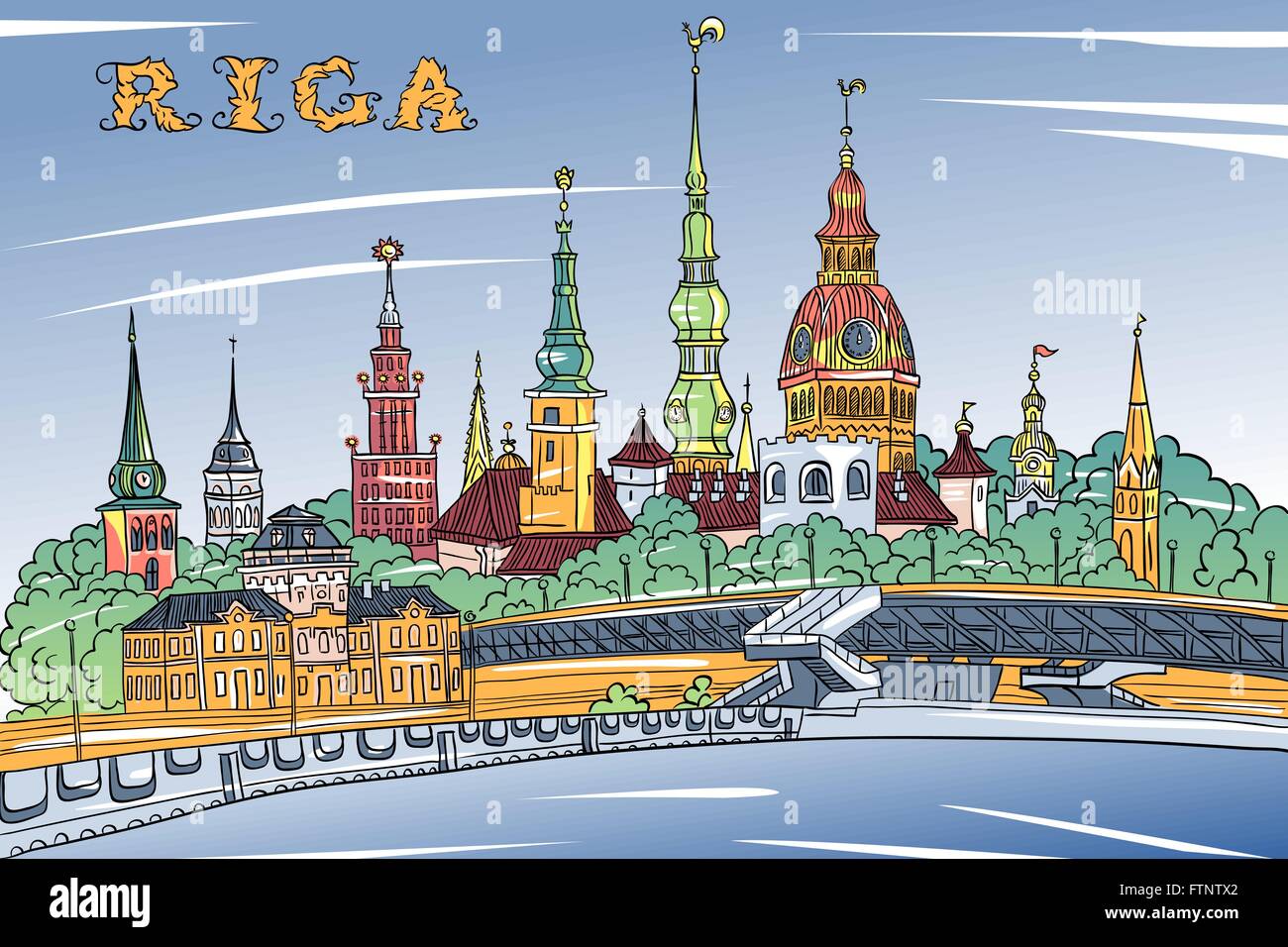 Château de lettonie Banque d'images vectorielles - Alamy