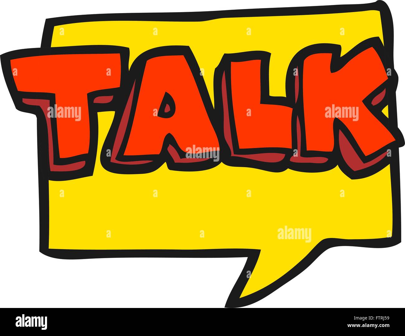 Cartoon dessiné à main levée symbole parler Image Vectorielle Stock - Alamy