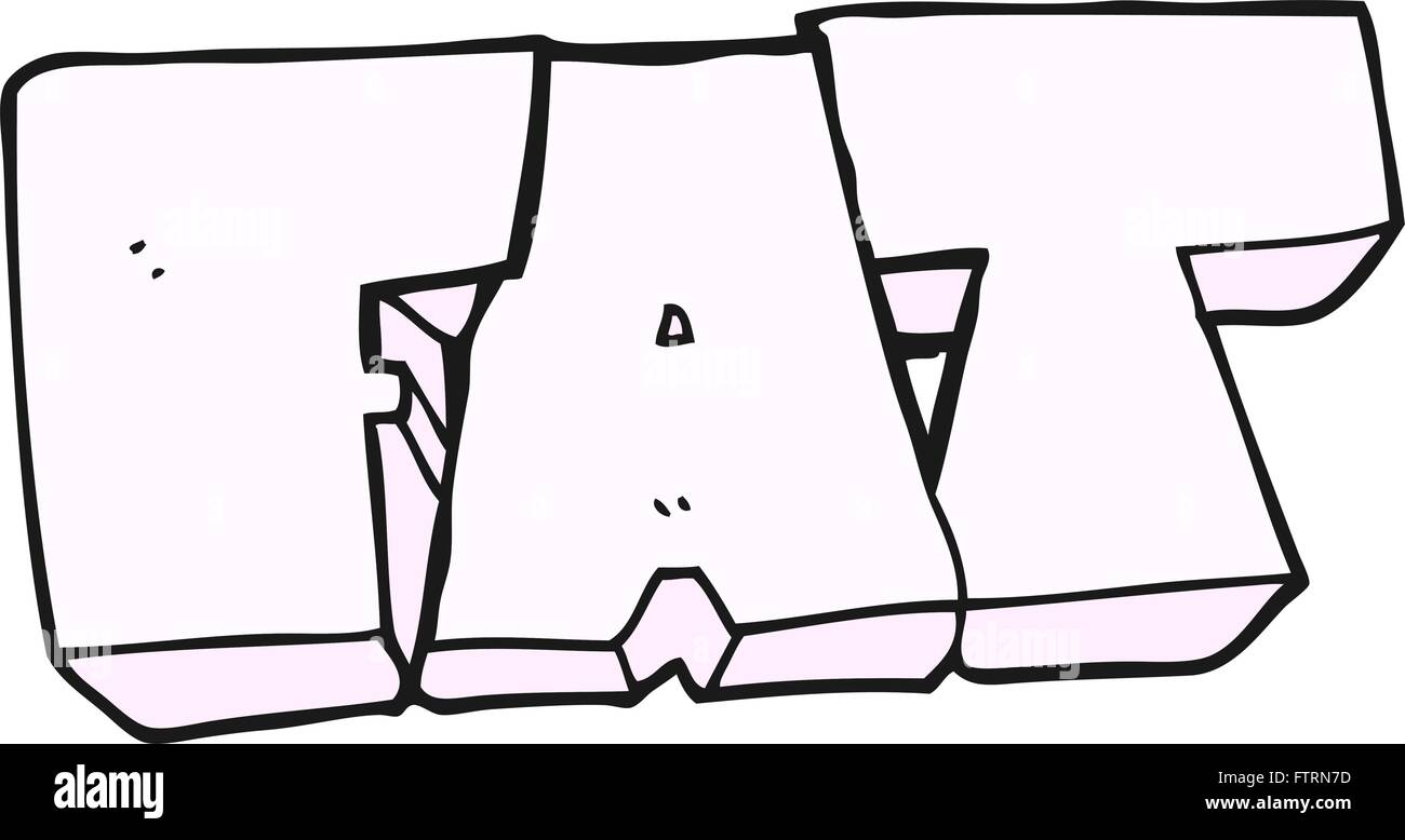 Cartoon dessiné à main levée symbole FAT Image Vectorielle Stock - Alamy