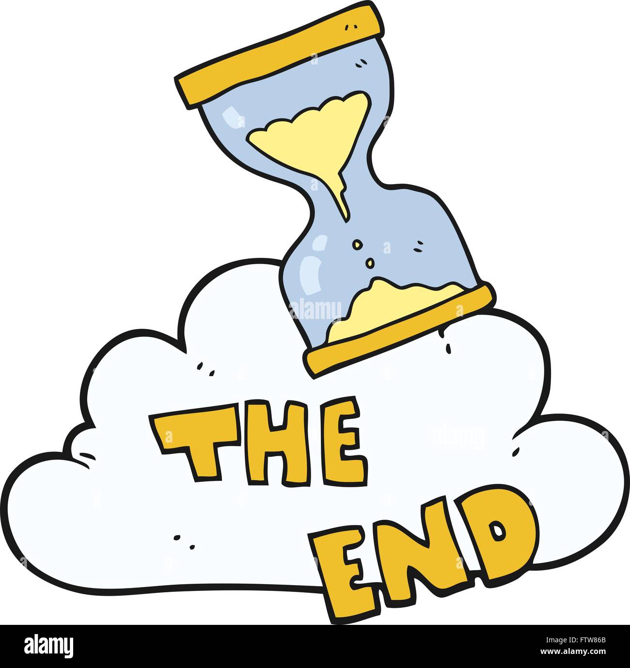 Dessiné à main levée de sable sablier minuteur cartoon le symbole de ...