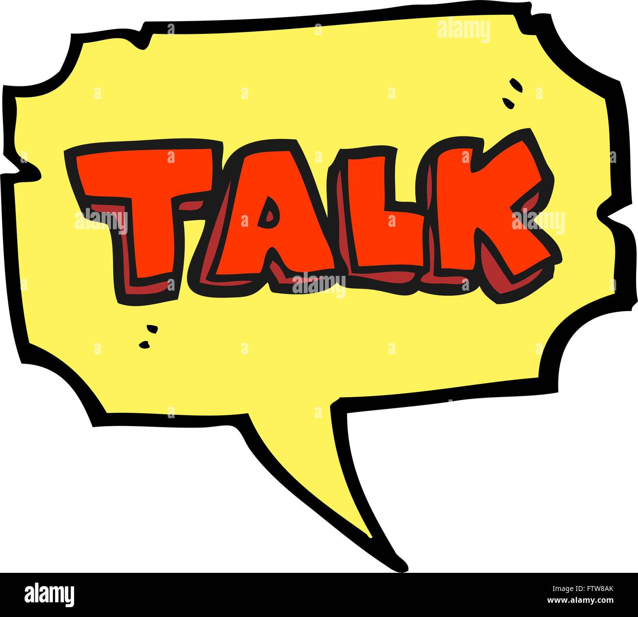 Cartoon dessiné à main levée symbole parler Image Vectorielle Stock - Alamy