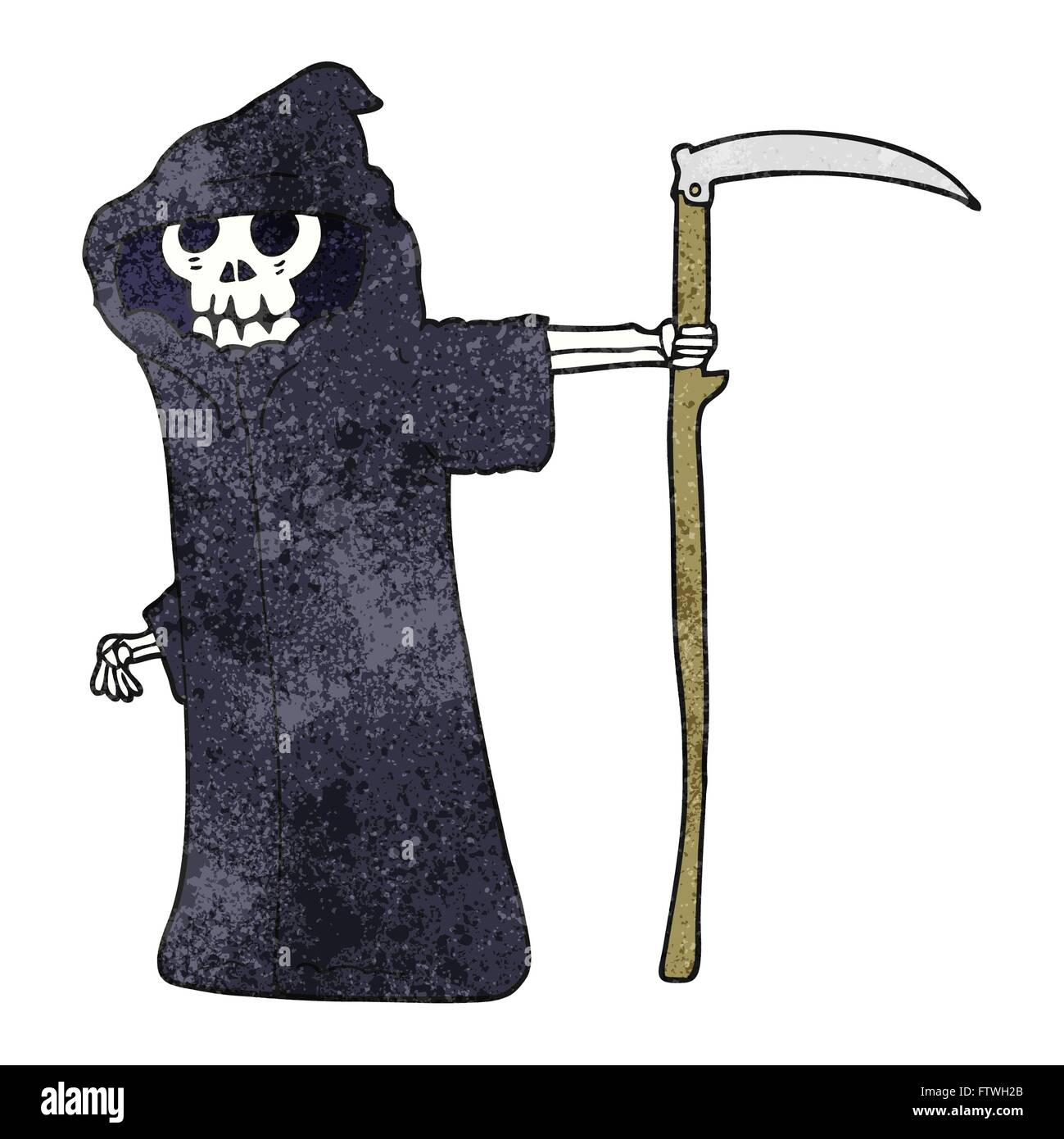 La mort de dessin animé texturé Freehand Image Vectorielle Stock - Alamy
