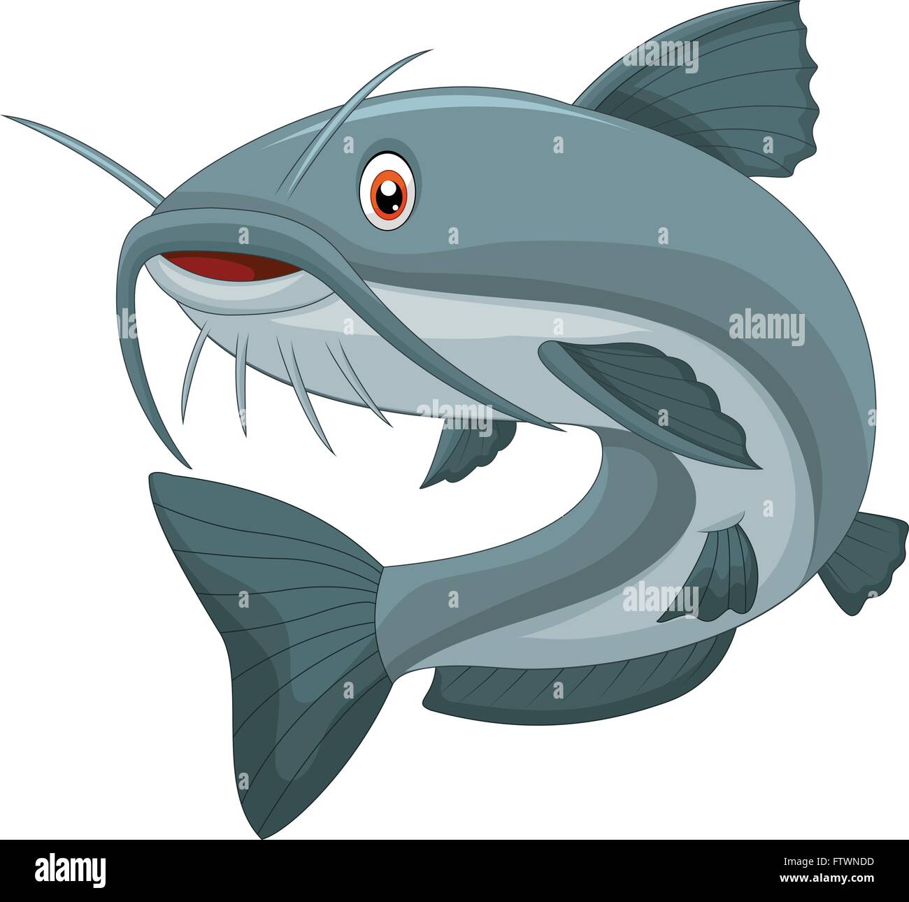Catfish cartoon illustration Banque d'images détourées - Alamy