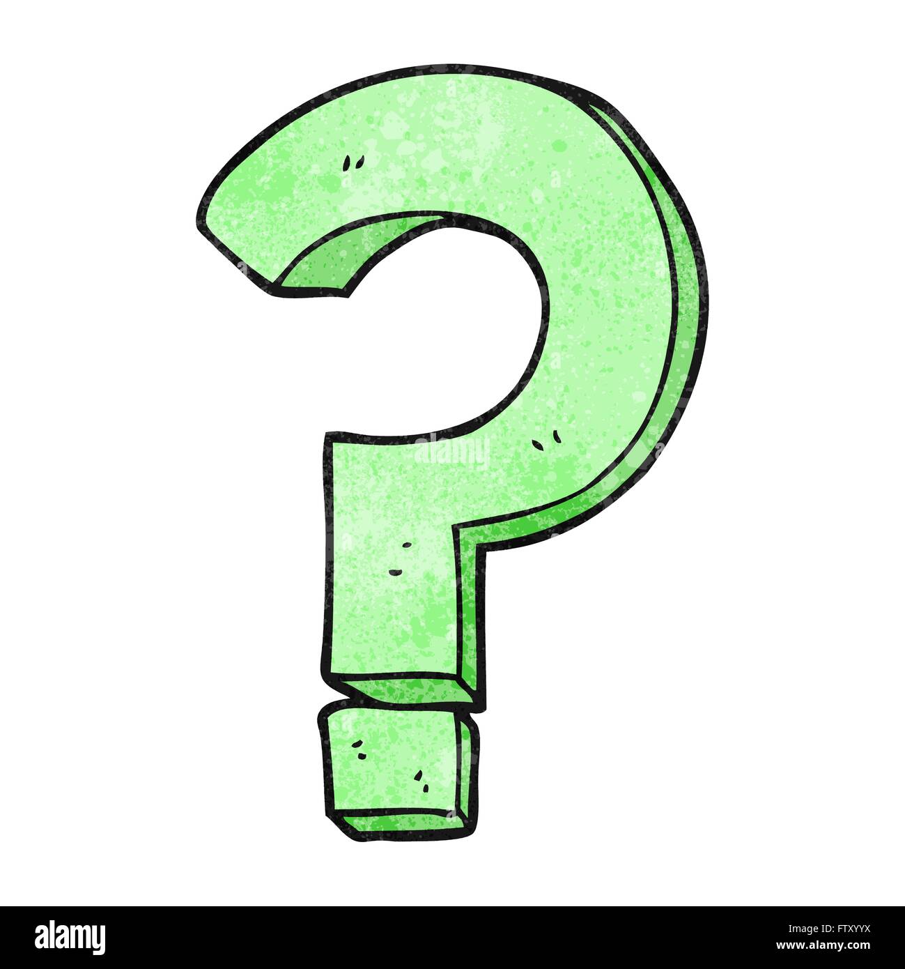 Dessin animé texturé freehand question mark Image Vectorielle Stock - Alamy