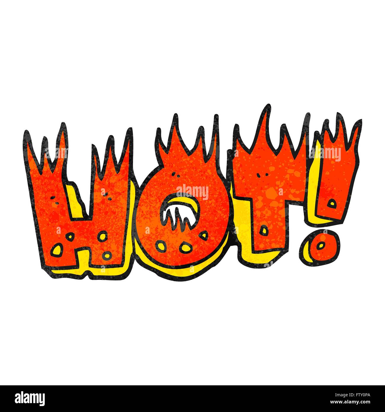 Freehand drawn cartoon hot symbol Banque de photographies et d’images à ...