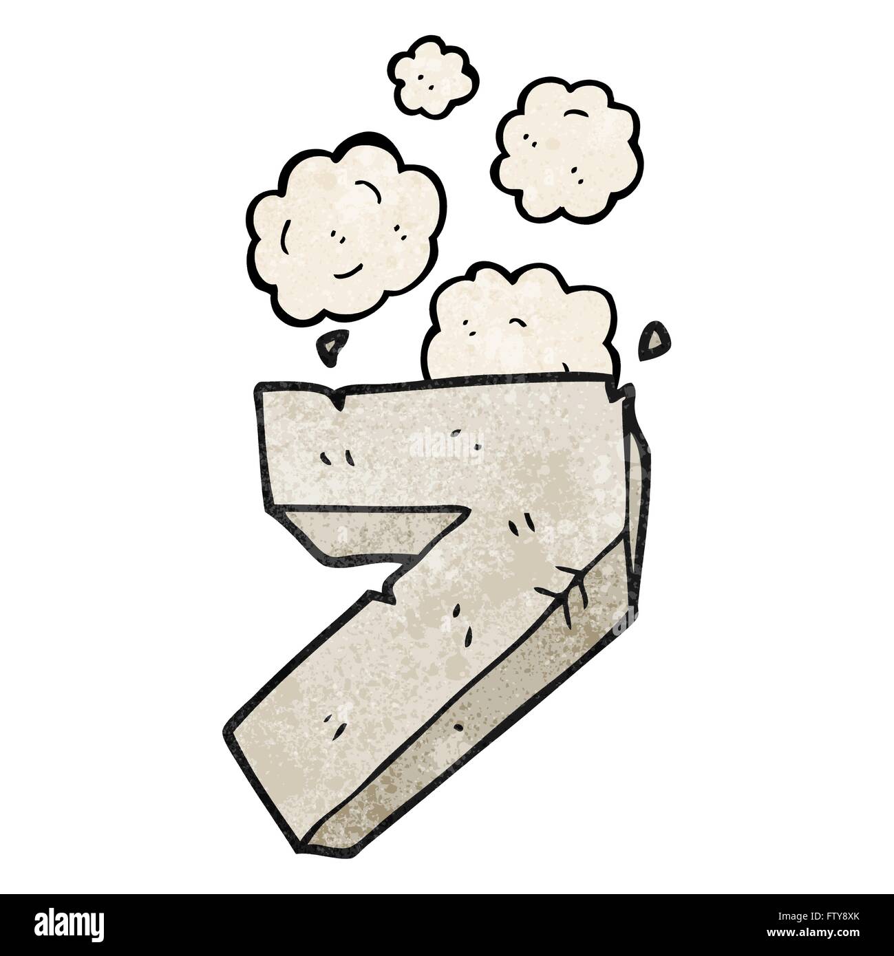 Dessin animé texturé FREEHAND 7 Pierre Image Vectorielle Stock - Alamy