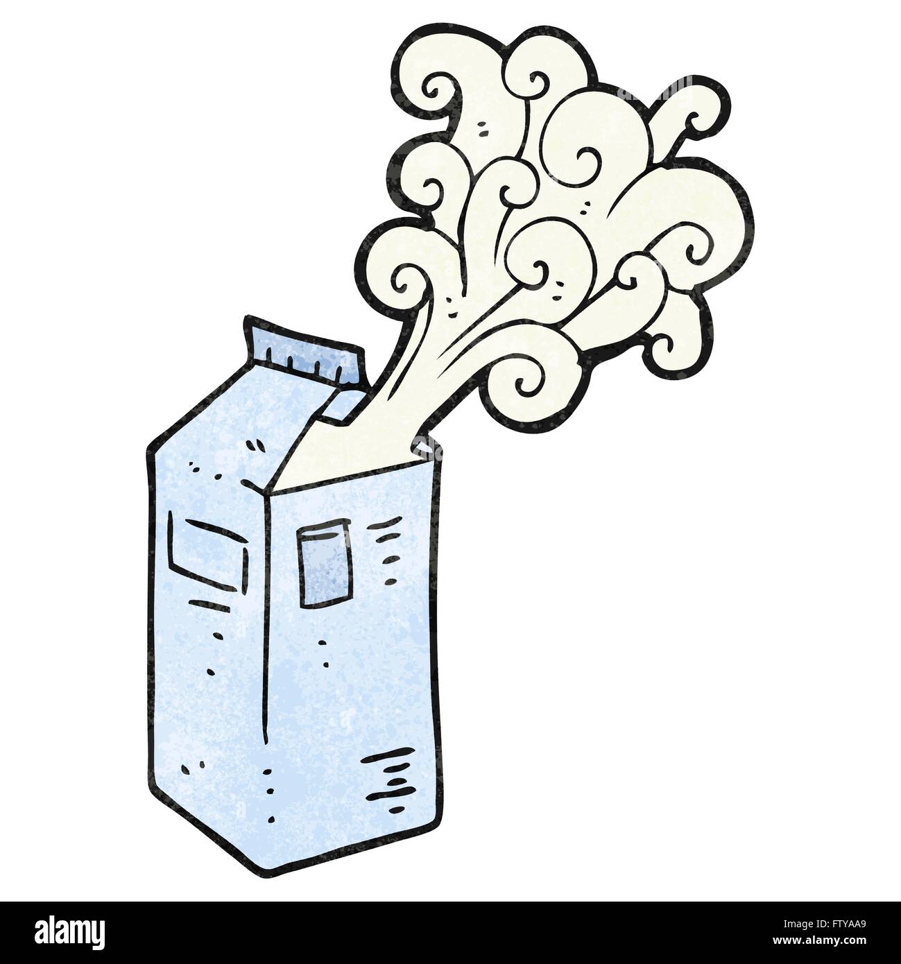 Dessiné à main levée de l'explosion de cartons de lait dessin animé ...
