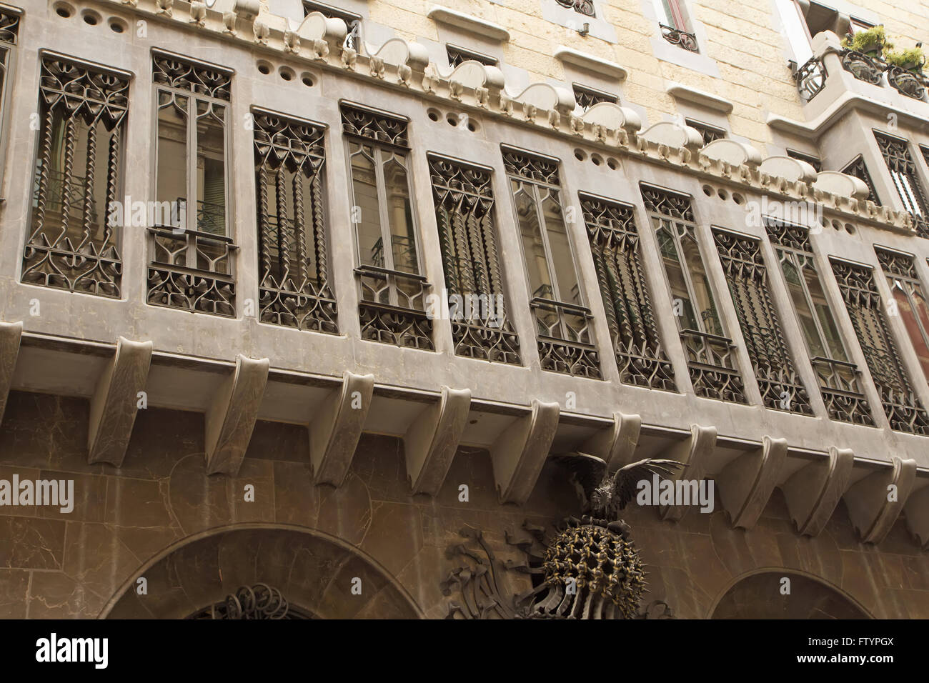 Palais Guell à Barcelone. L'un des bâtiments connus créé par le célèbre ...