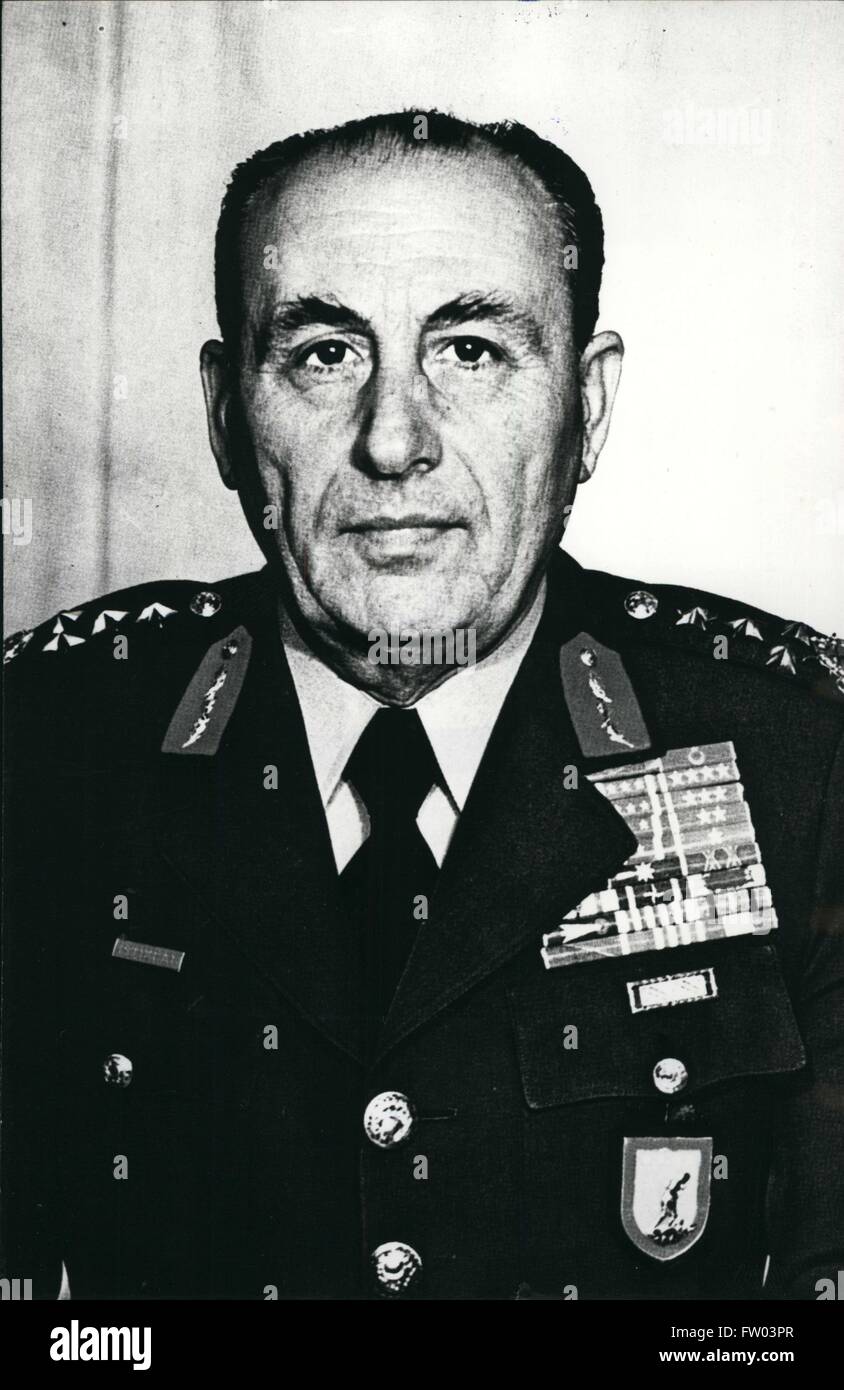 1974 - Général Nurettin Ersin. Né à Gelibolu en 1918. Diplômé de l ...