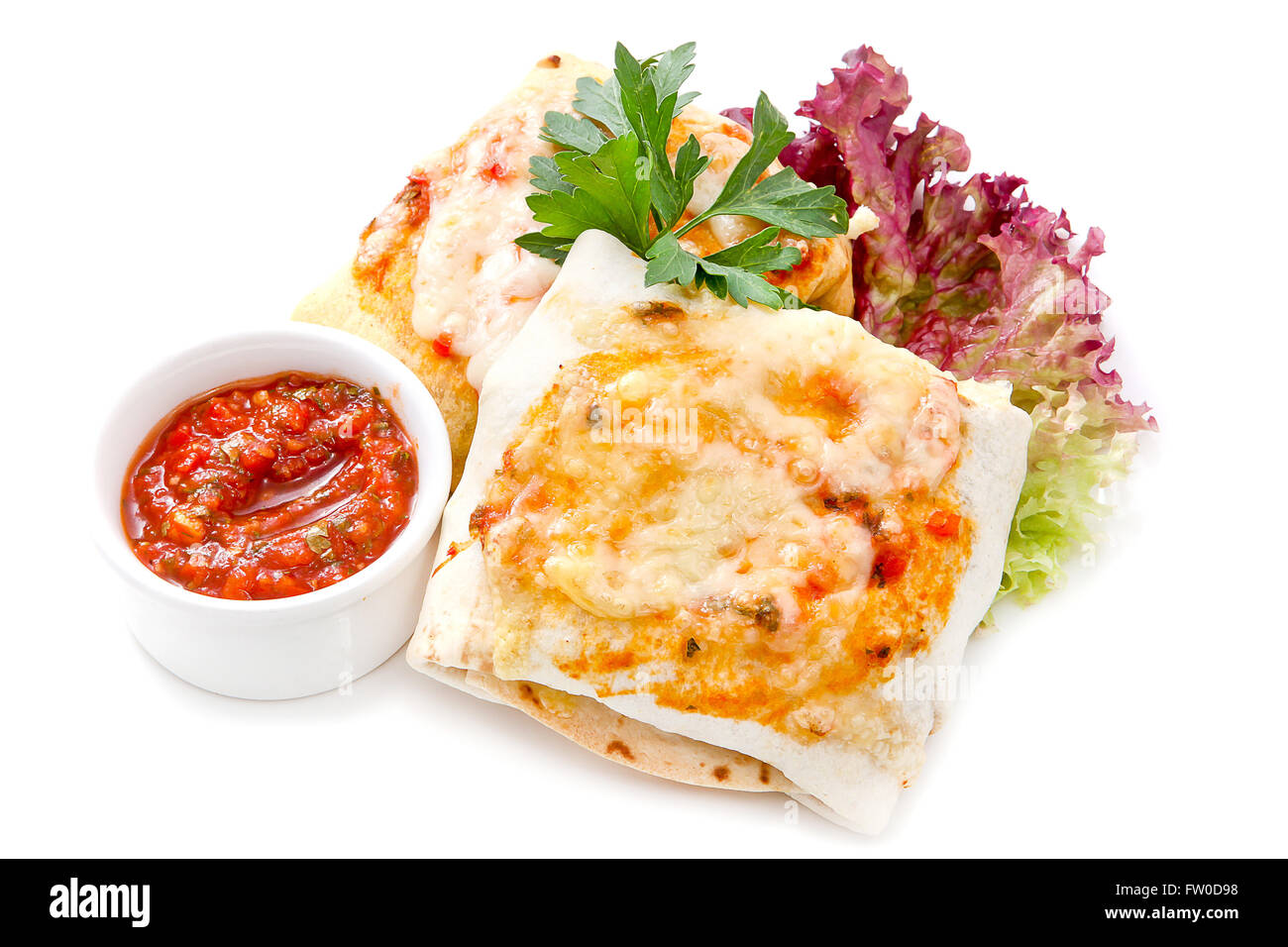 Burrito aux haricots et au fromage Banque d'images détourées - Alamy