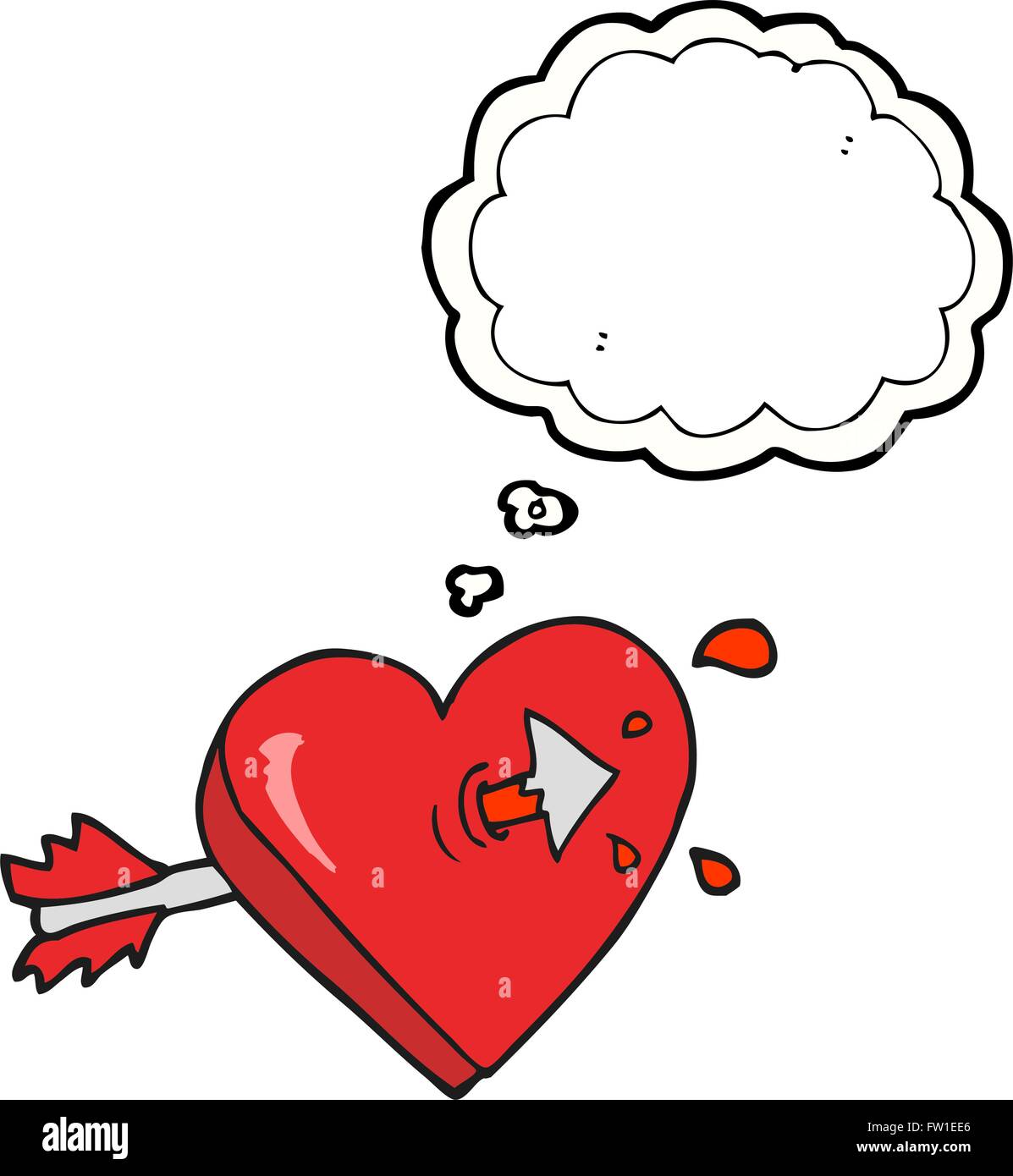 Bulle pensée dessiné à main levée par flèche dessin animé coeur dessiné ...
