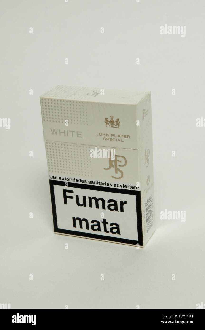John Player Special Blanc Paquet de cigarettes JPS Photo Stock - Alamy