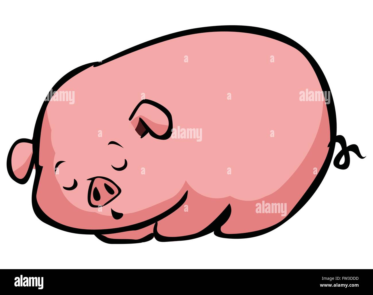 Cochon paresseux Banque d'images vectorielles - Alamy