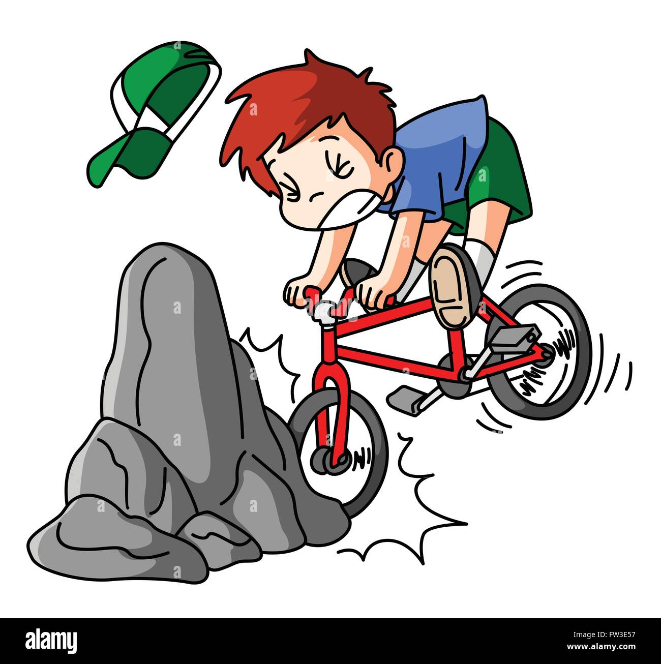 Accident cycliste Banque d'images vectorielles - Alamy