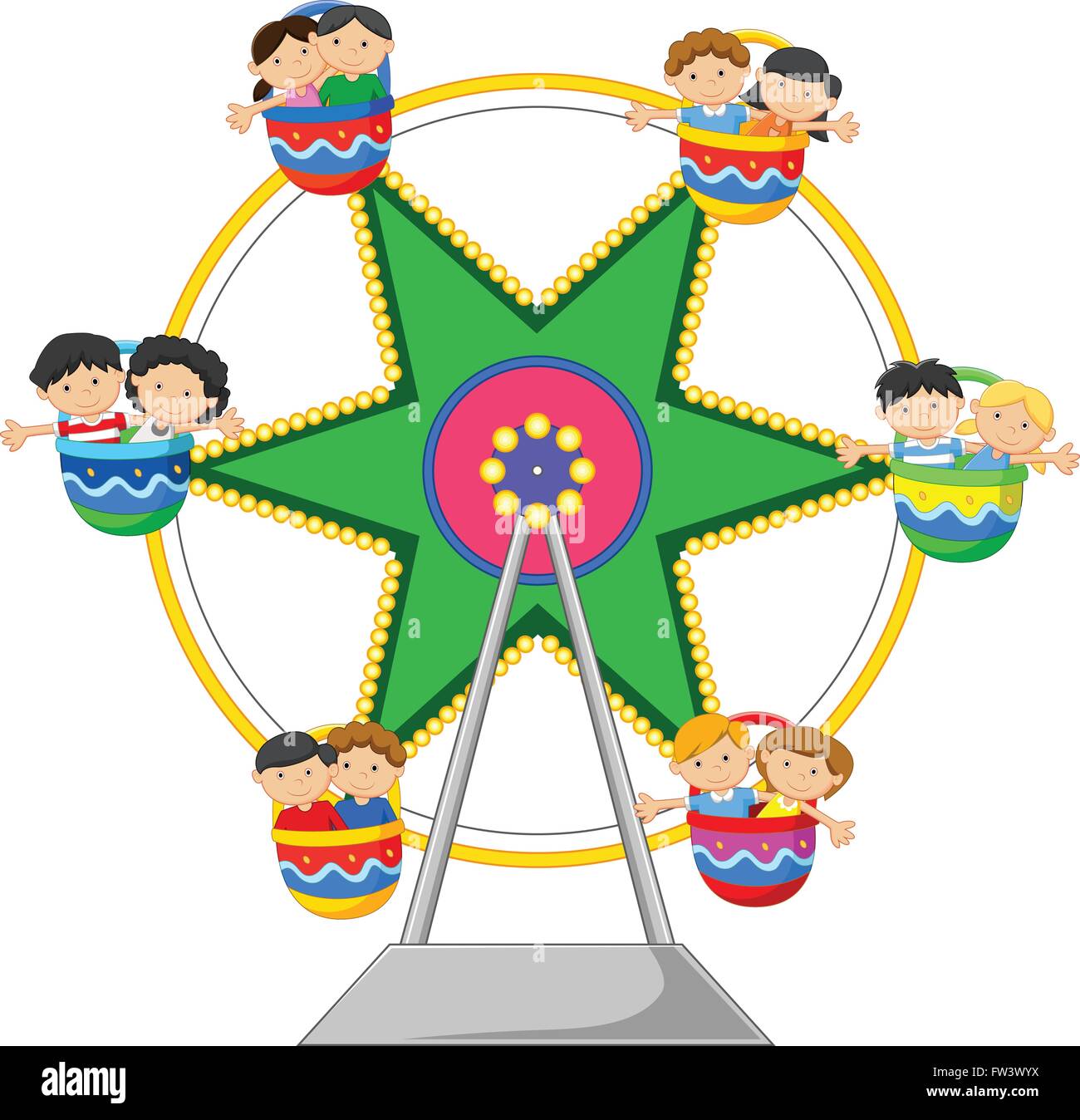 Grande roue vintage Banque d'images vectorielles - Alamy