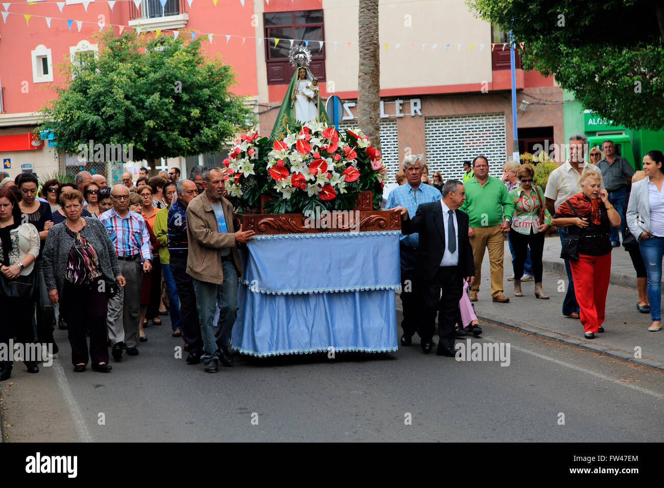 Procession fiesta nuestra senora de la candelaria Banque de ...