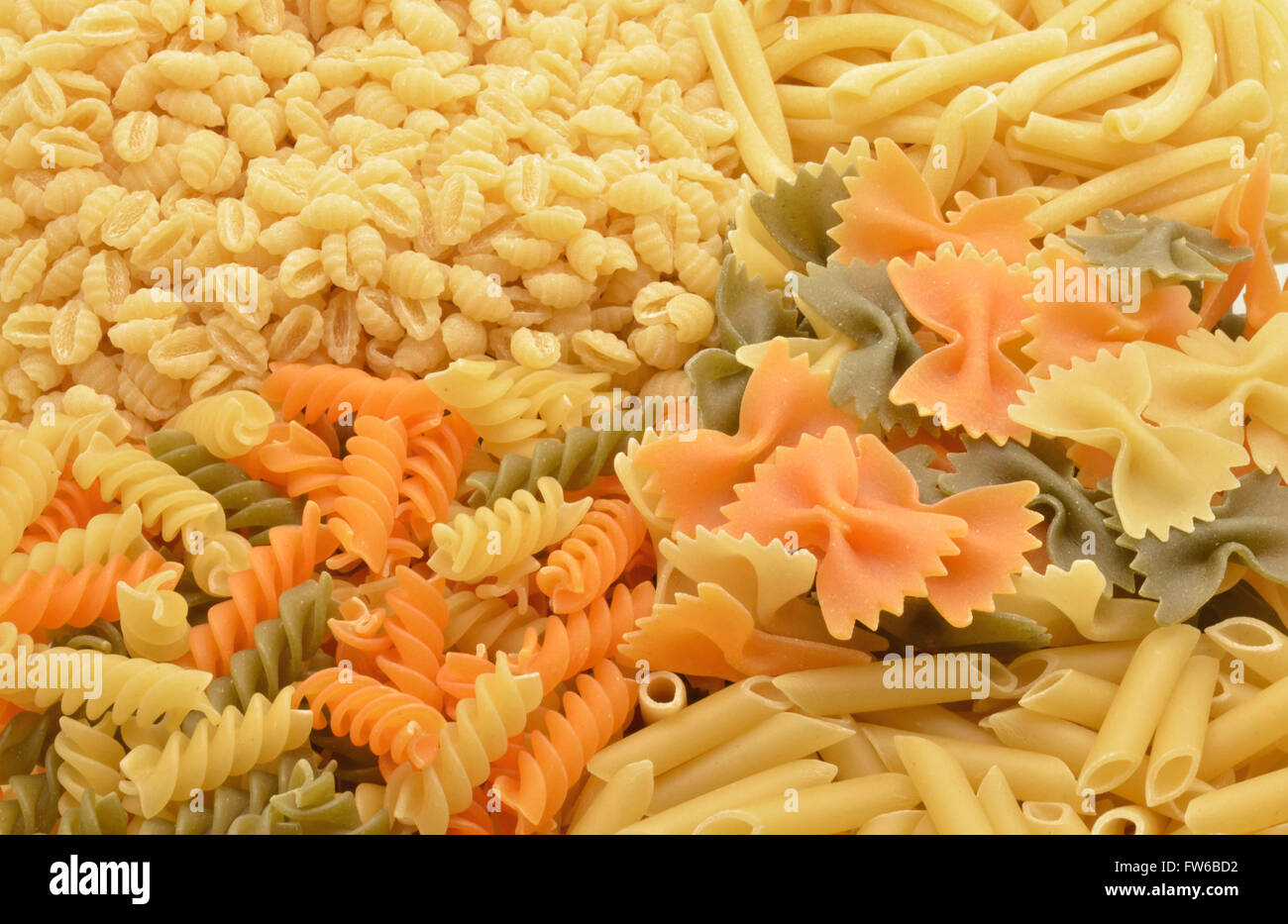 Différents types de pâtes alimentaires Photo Stock - Alamy