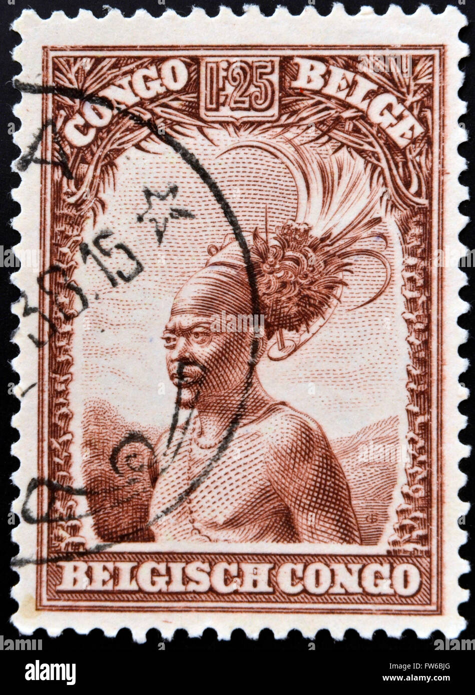 Belgian congo postage stamp Banque de photographies et d’images à haute résolution - Alamy