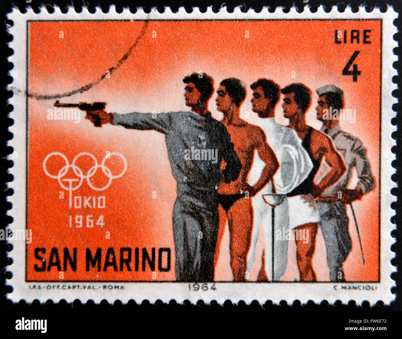 San marino circa 1964 stamp Banque de photographies et d’images à haute ...