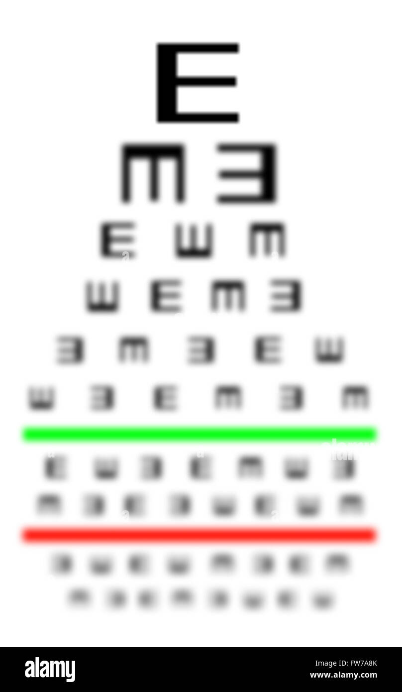 Eyesight concept test chart Banque de photographies et d’images à haute ...