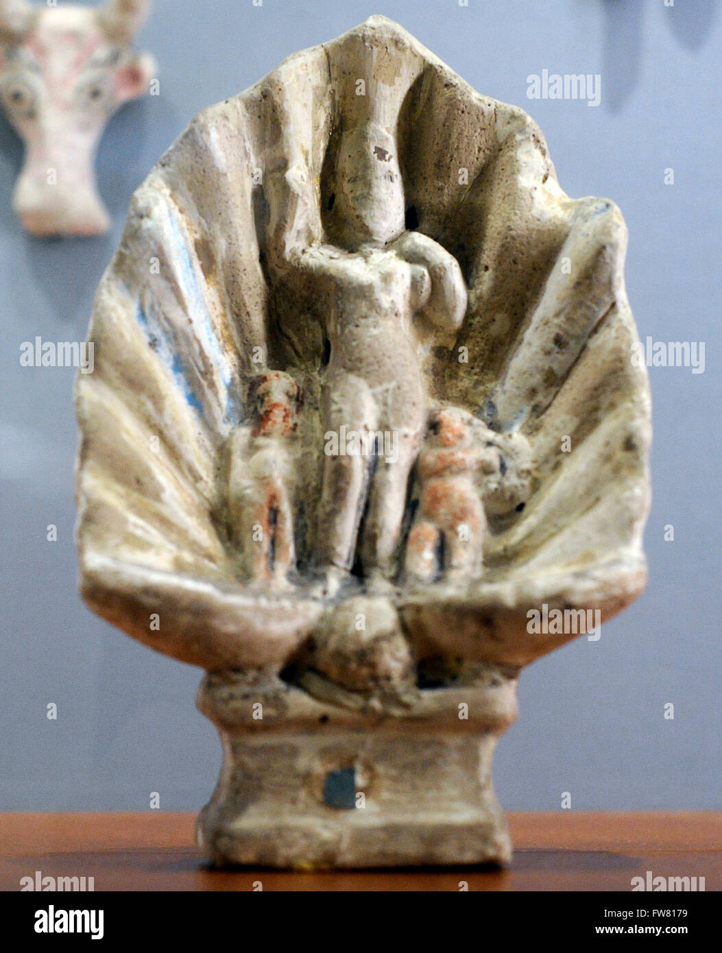 L'art grec Aphrodite dans un shell. Statuette. Le gypse. 1re ch ...