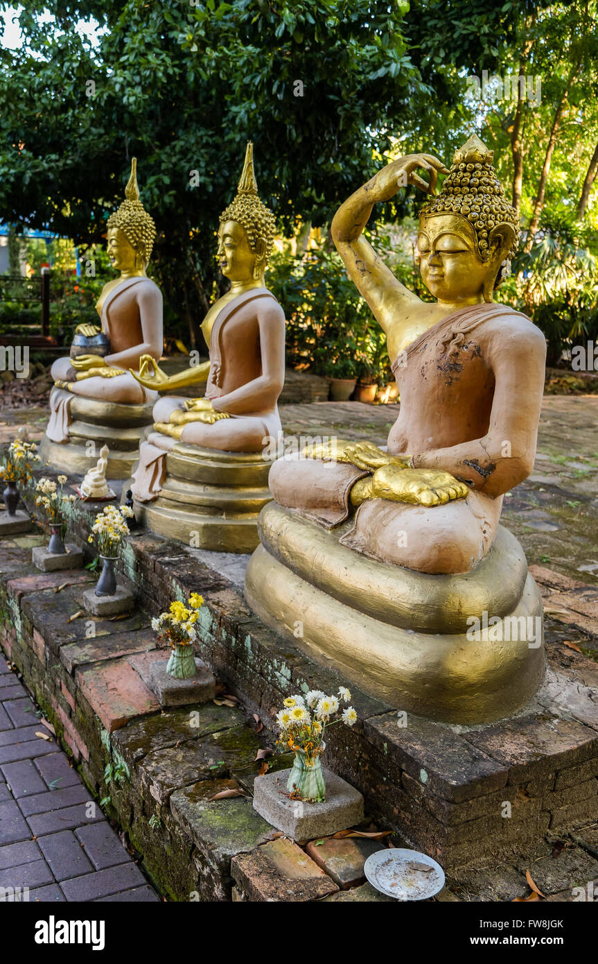 L'enseignement de Bouddha Mudras différents au Wat Chet Yod Chiang Mai ...