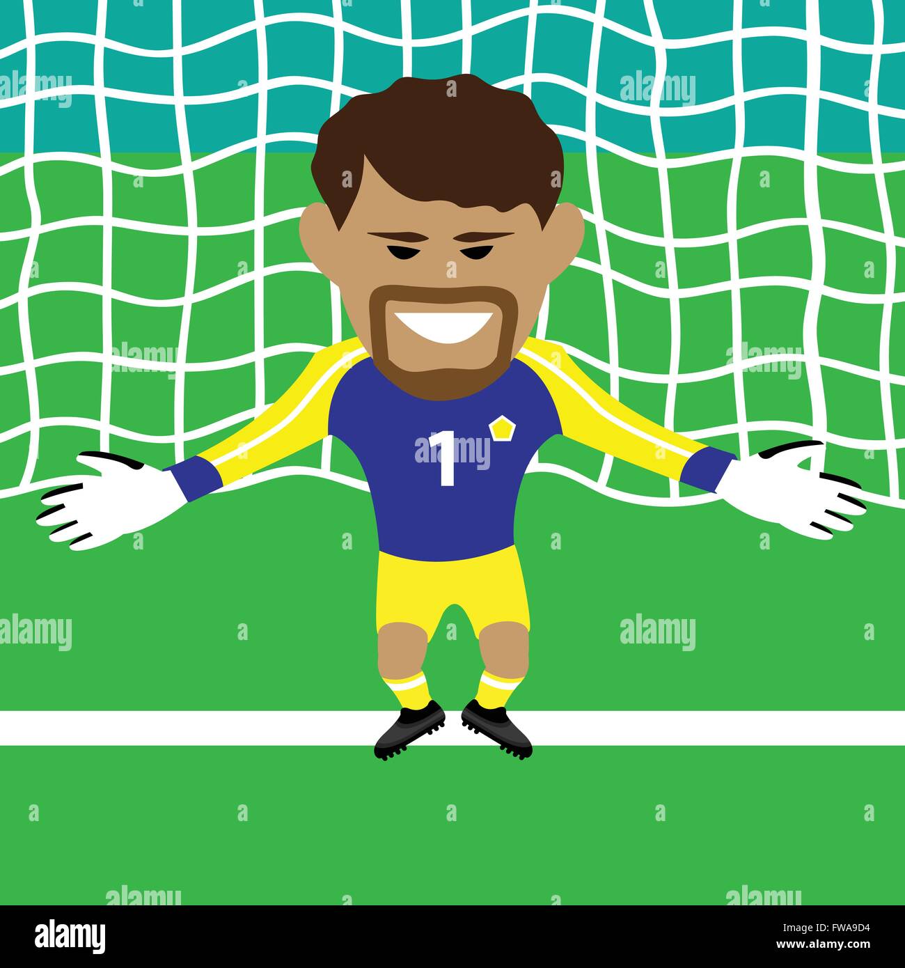 Gardien de but de football Banque d'images vectorielles - Alamy