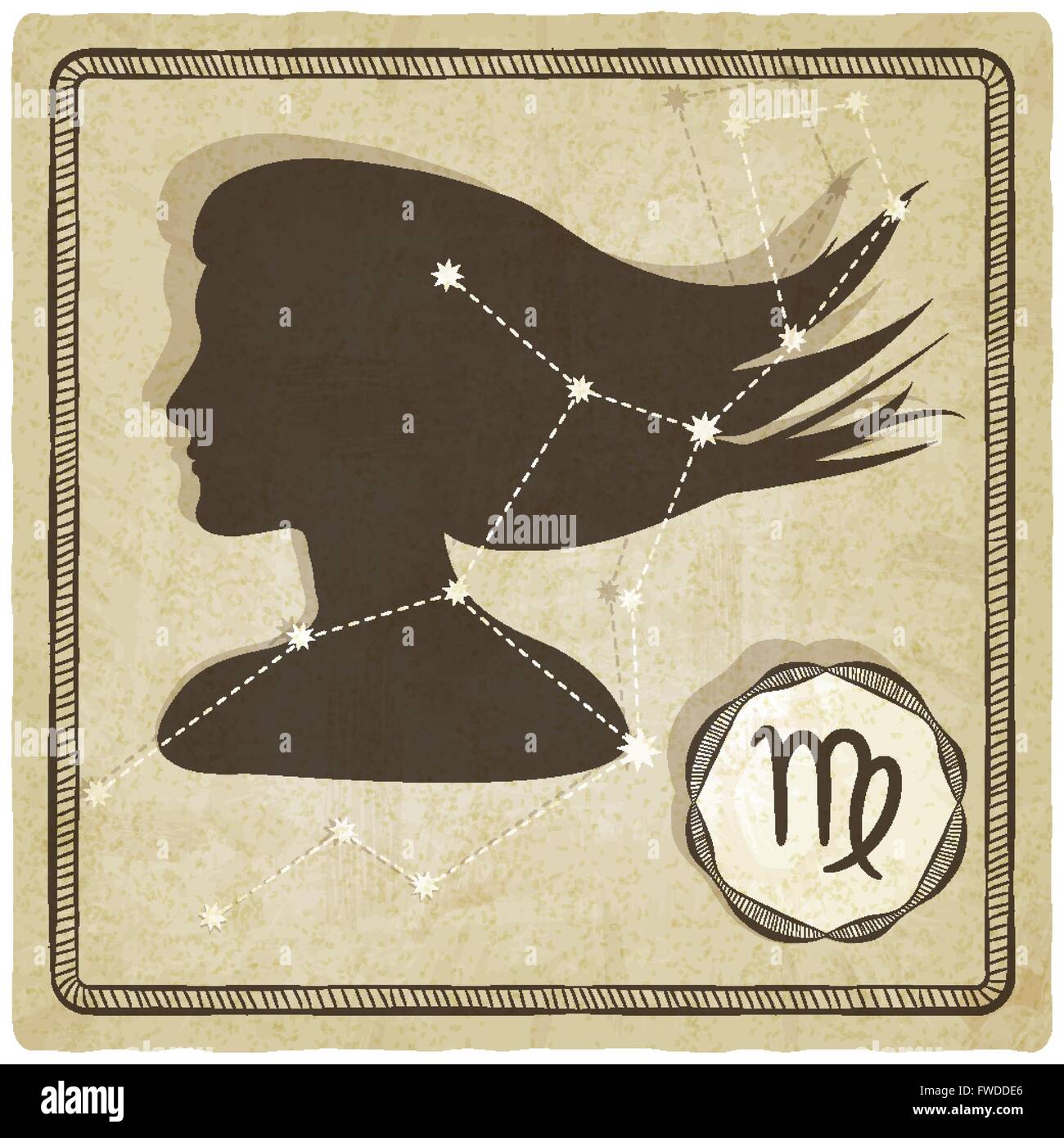 Signe astrologique - vierge - vector illustration Image Vectorielle ...