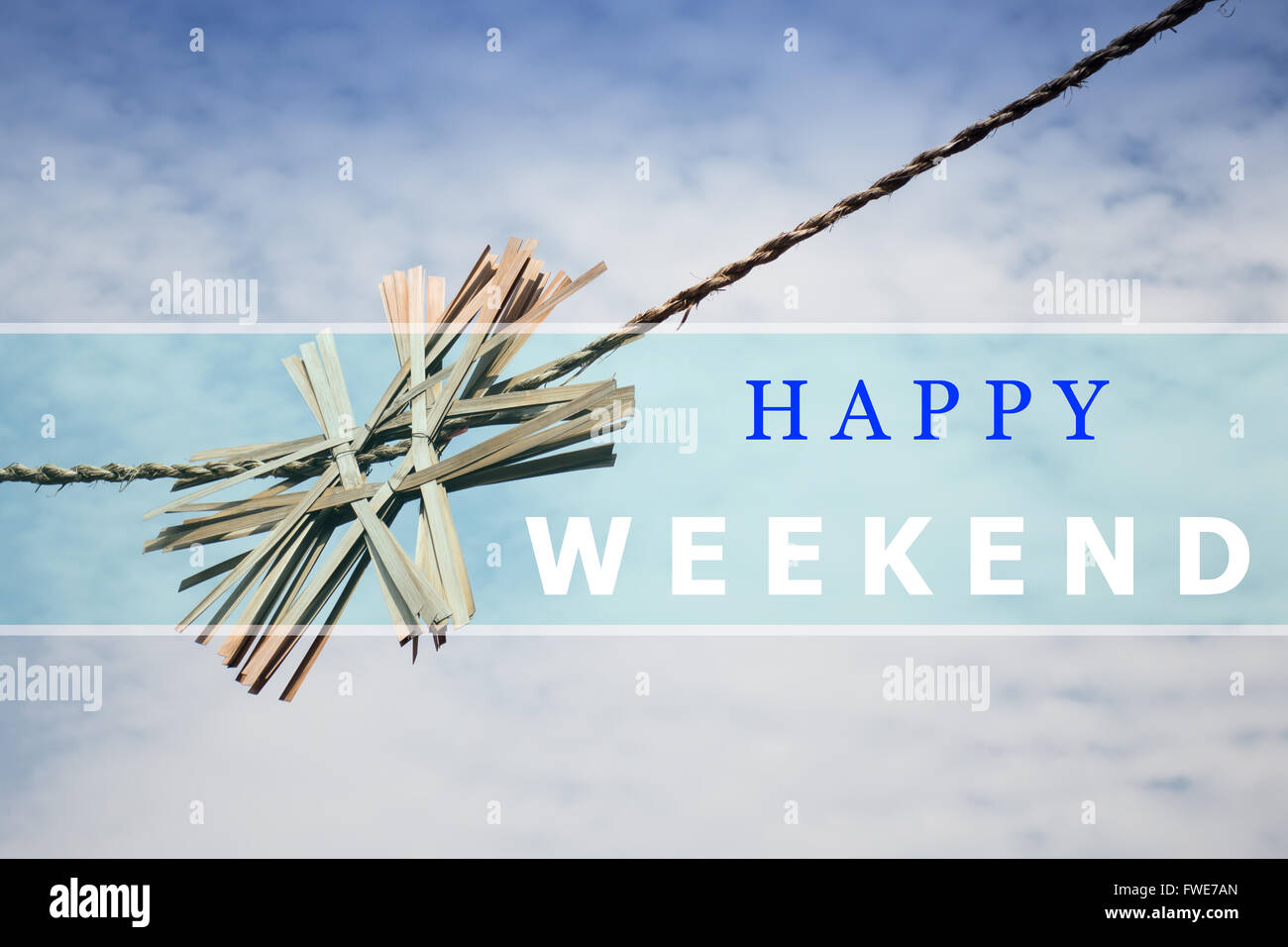 Happy weekend quote design poster Banque de photographies et d’images à ...