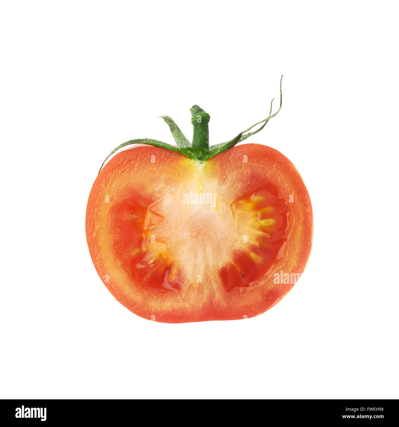 Coupe transversale de tomate Banque d'images détourées - Alamy