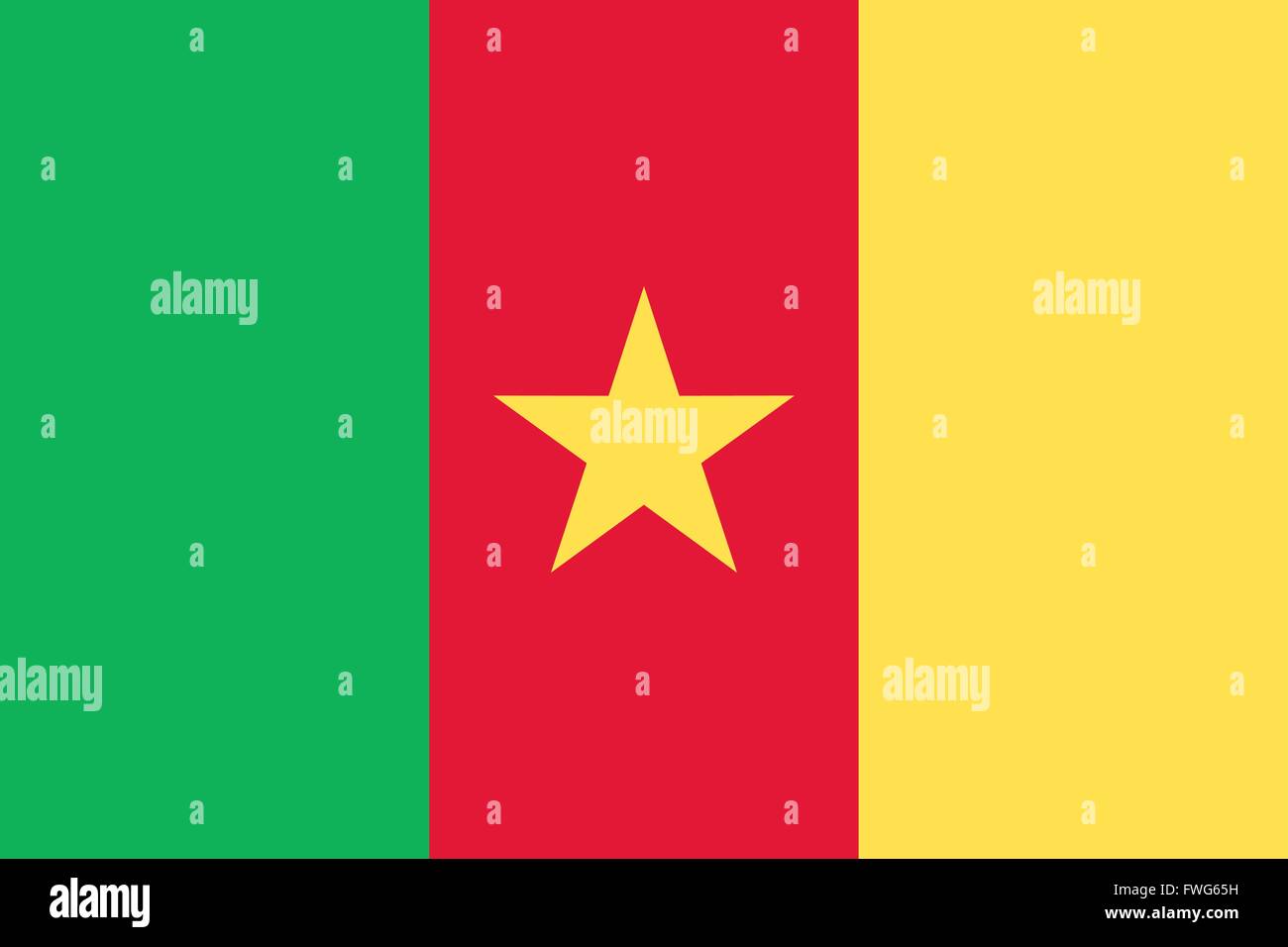 Drapeau du Cameroun Image Vectorielle Stock - Alamy