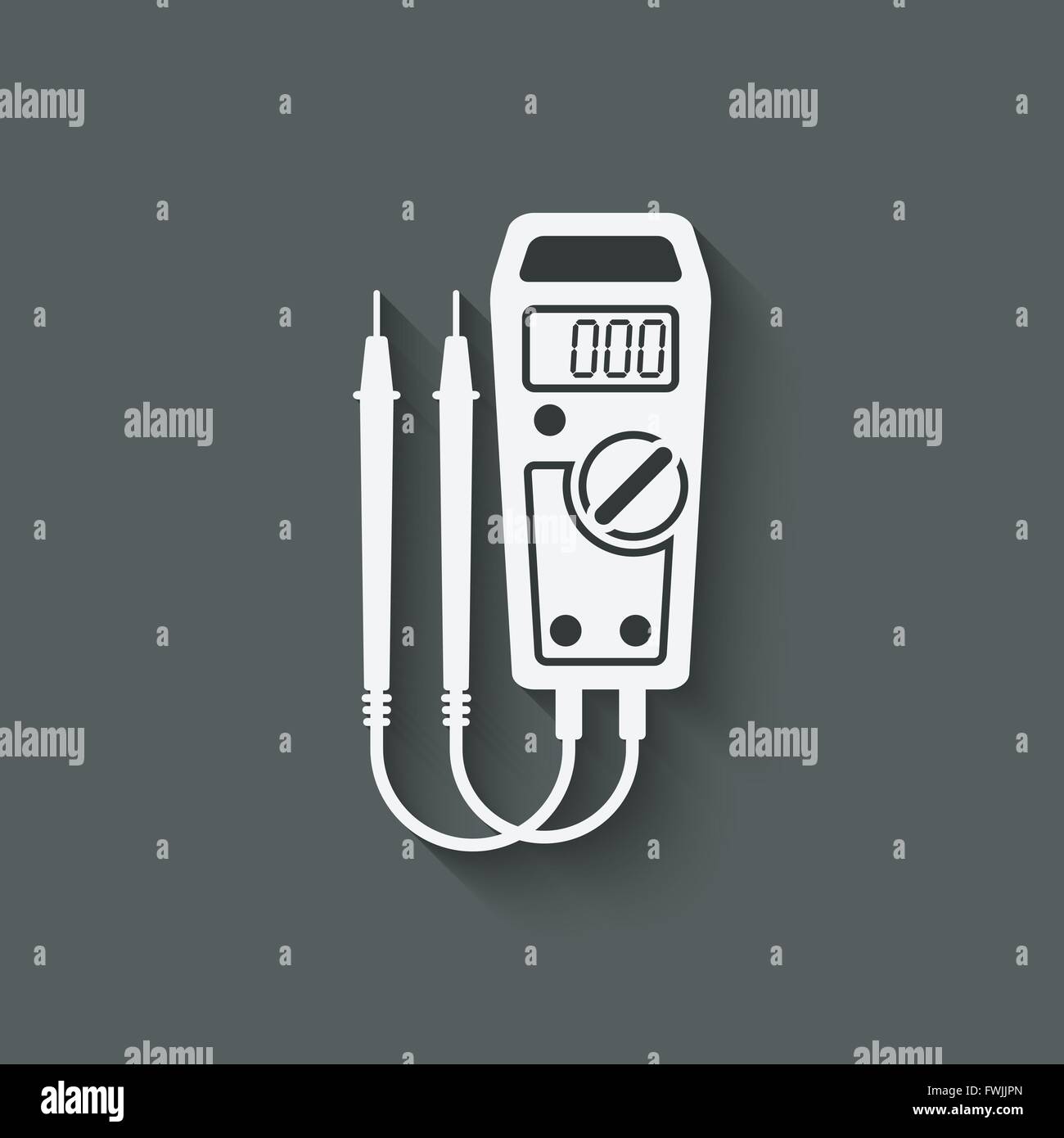 Symbole d'un multimètre numérique - vector illustration EPS 10 Image ...