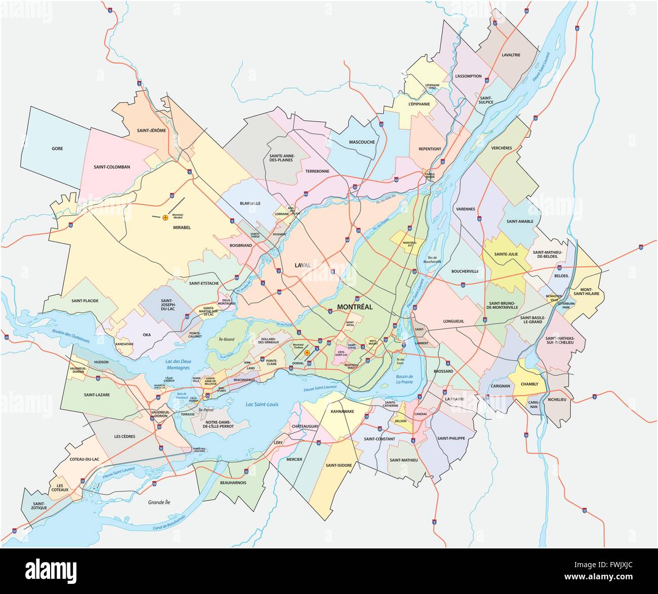 Montreal map Banque de photographies et d’images à haute résolution - Alamy