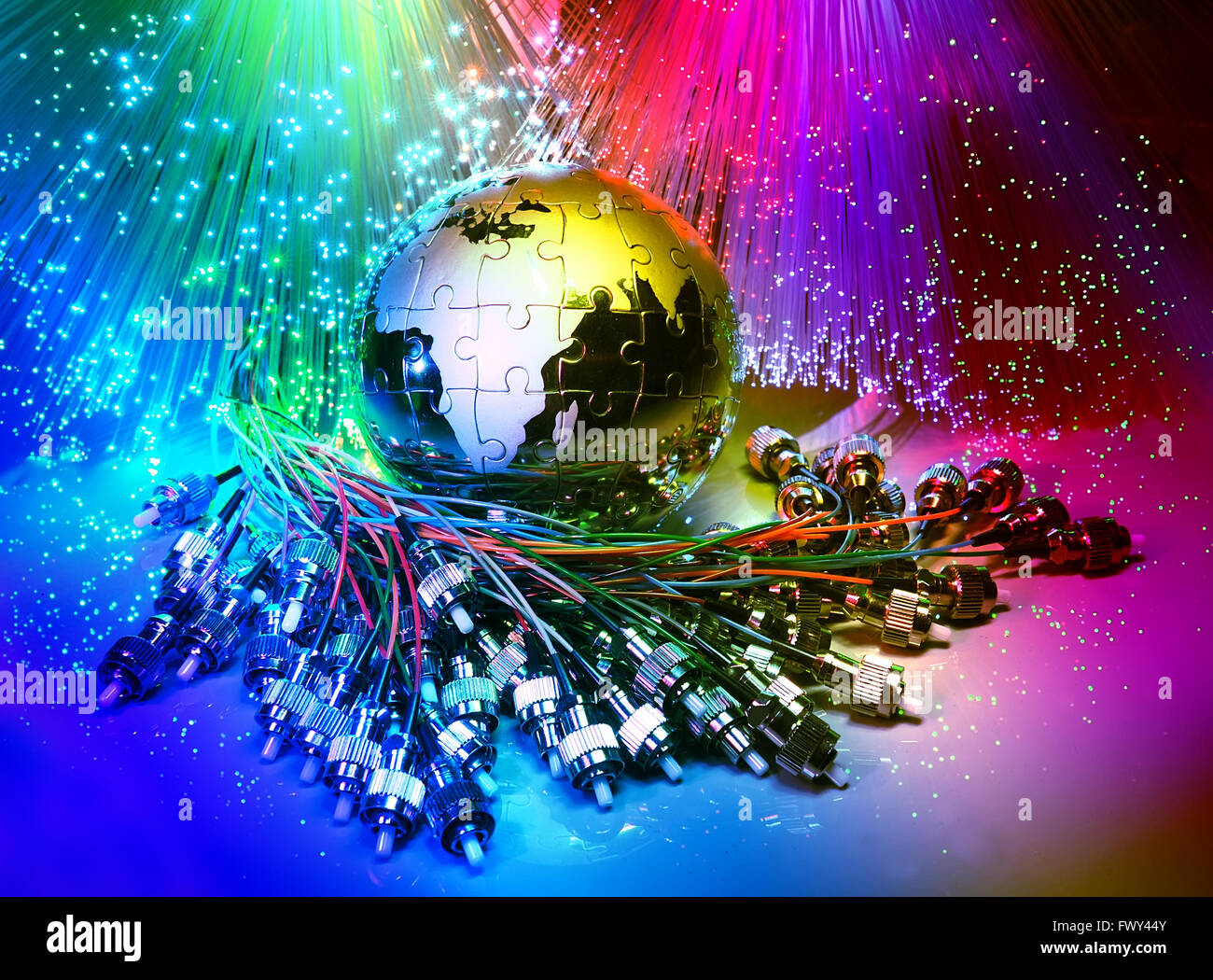 Technologie de la carte du monde Banque de photographies et d’images à ...
