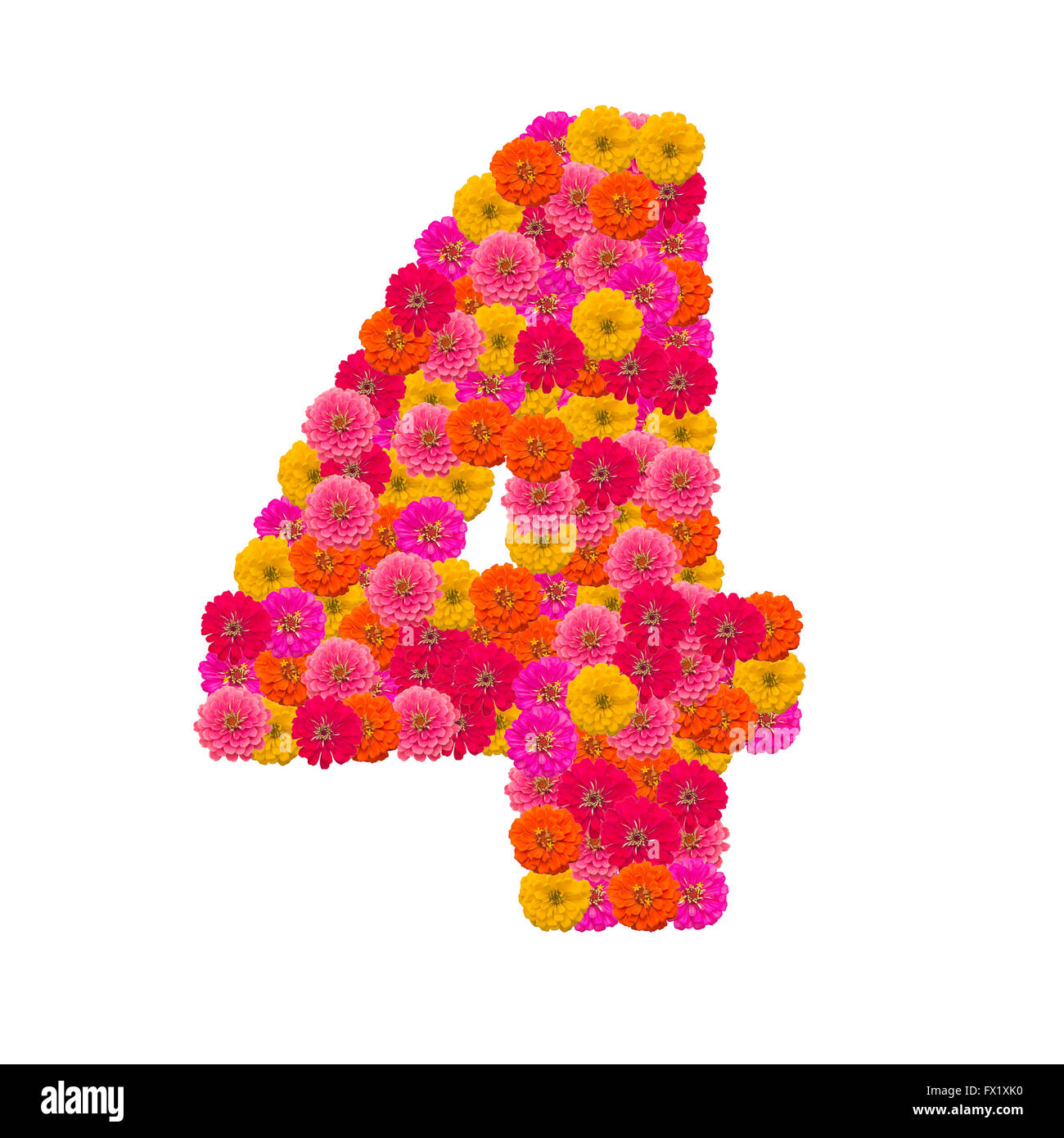 Floral number four design Banque de photographies et d’images à haute ...