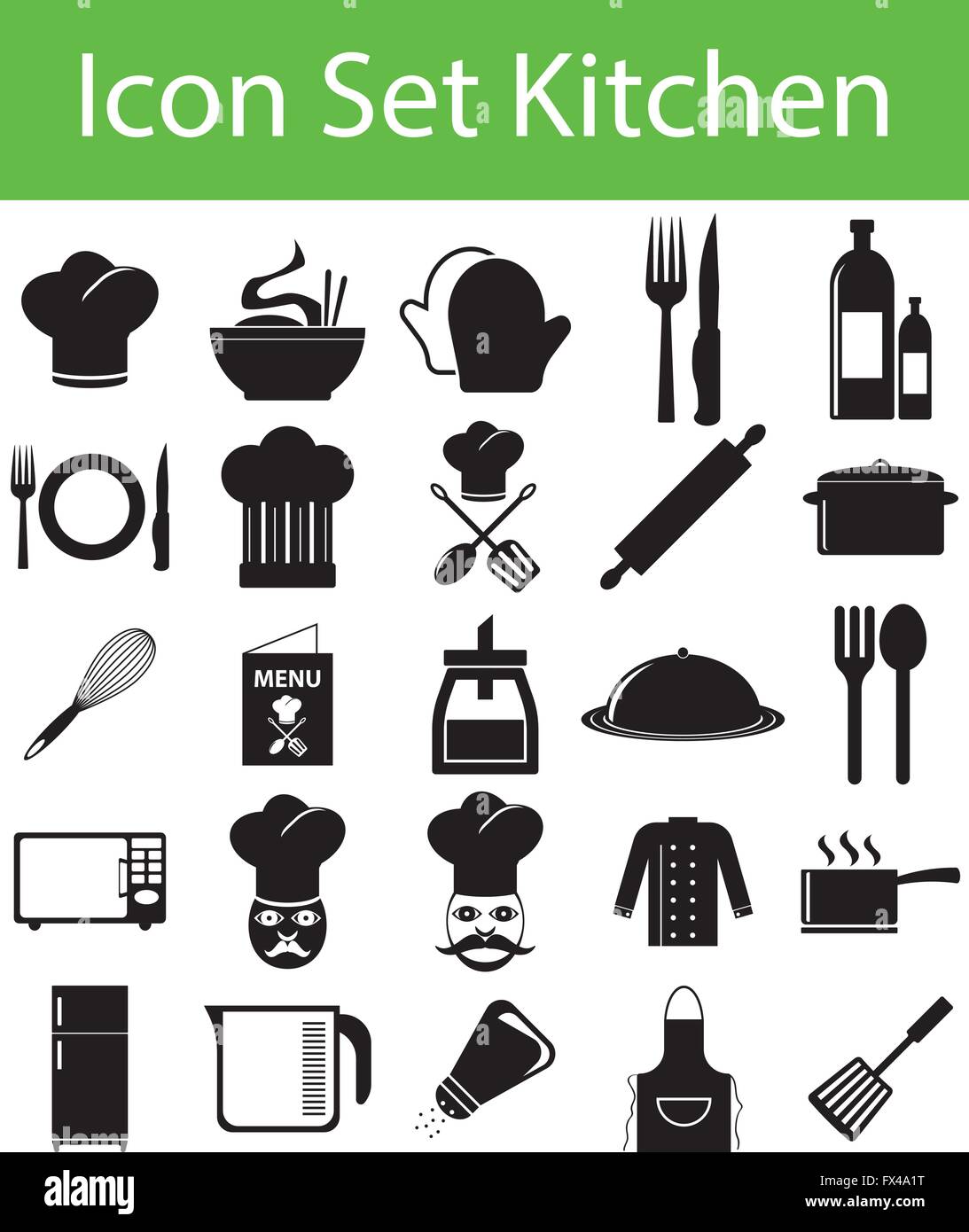 Tablier de cuisine pictogramme Banque de photographies et d’images à ...