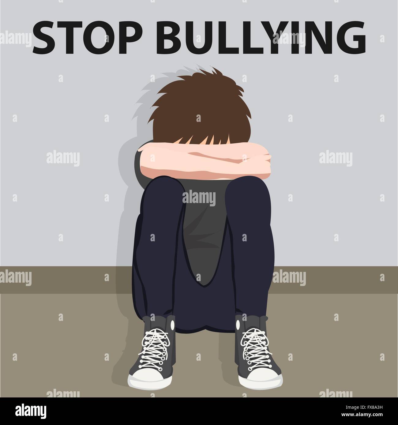 Mettre fin à l'intimidation Les enfants du jeune enfant victime d ...